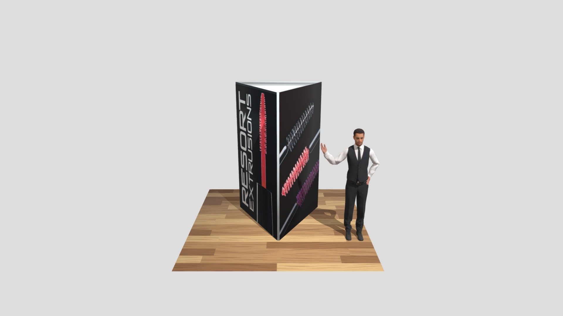 5ft x 8ft Big Sky Tension Fabric Triangle Tower - 3D model by ...