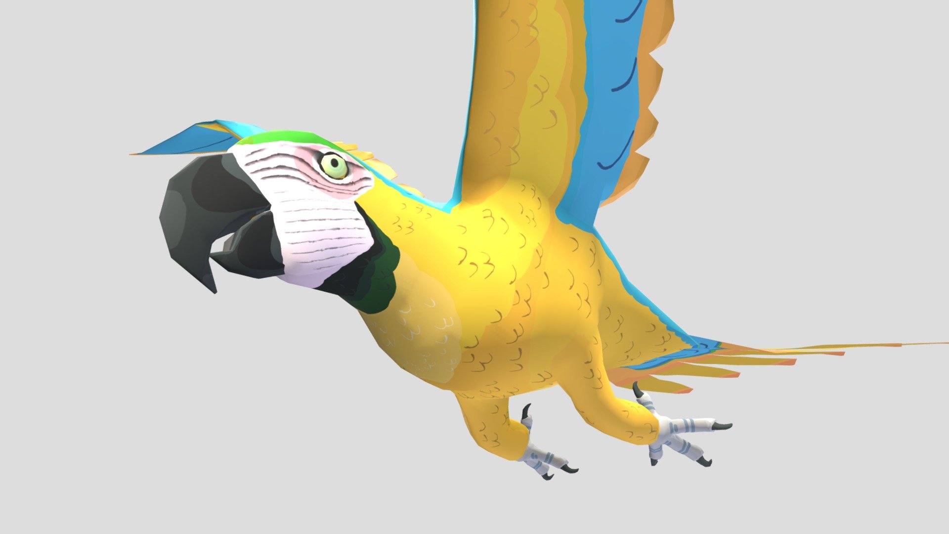 Cartoon Parrot with animations - Buy Royalty Free 3D model by Mixall ...