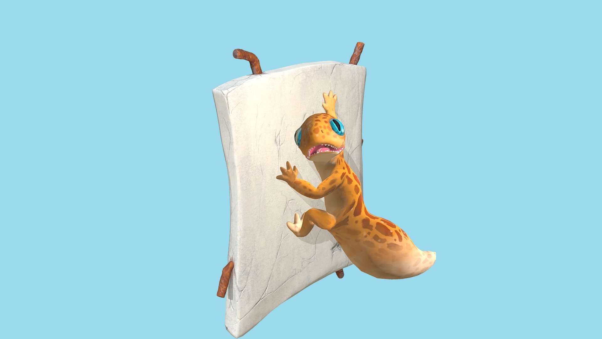 Gecko Climbing - 3D model by Liam Kevin Smith (@LiamKevinSmith ...