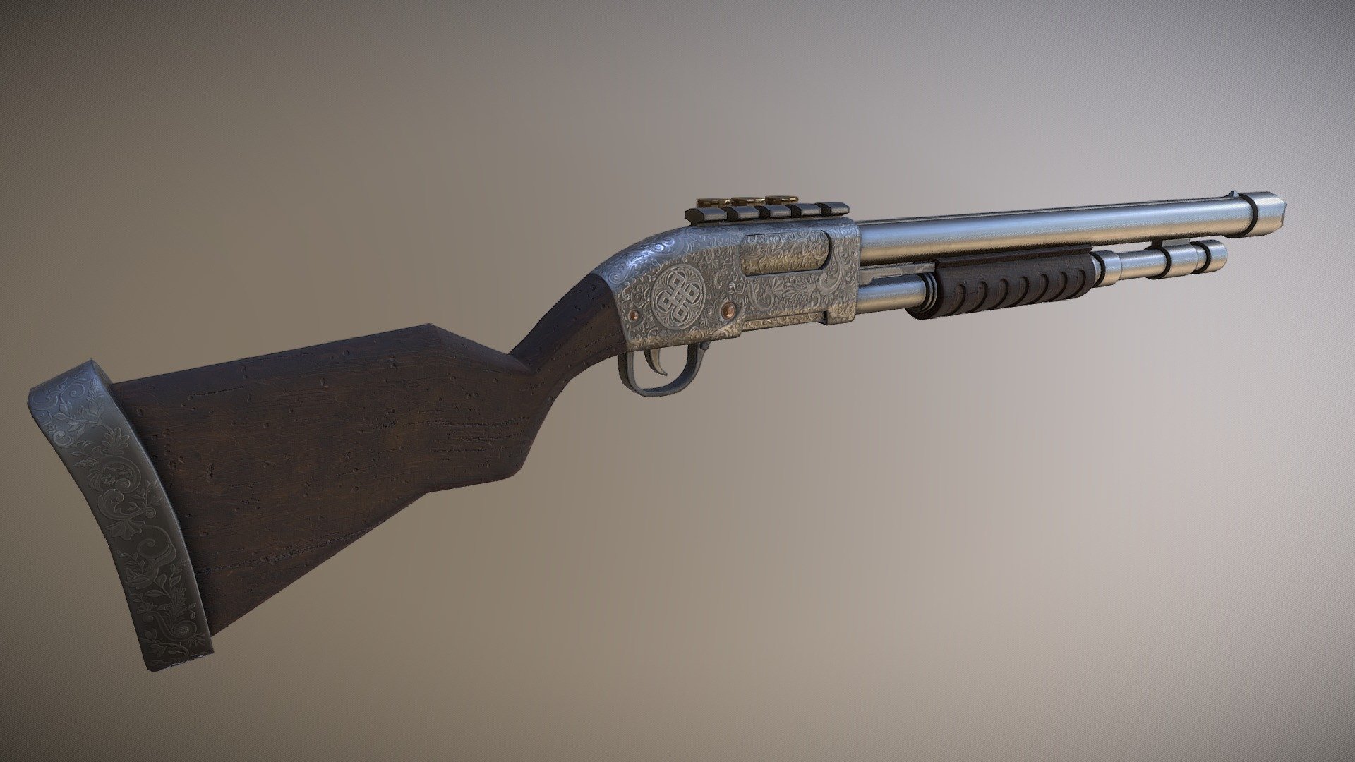Old Stylized Shotgun - 3D model by Vertex Hub (@VertexHub) [789e581 ...