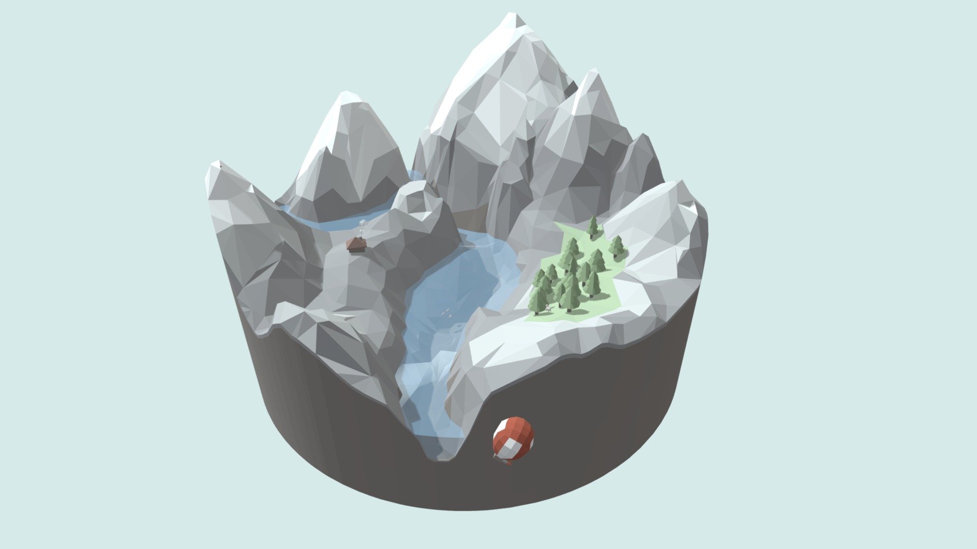 Low poly scene - 3D model by violet (@violetspark) [789fd2a] - Sketchfab