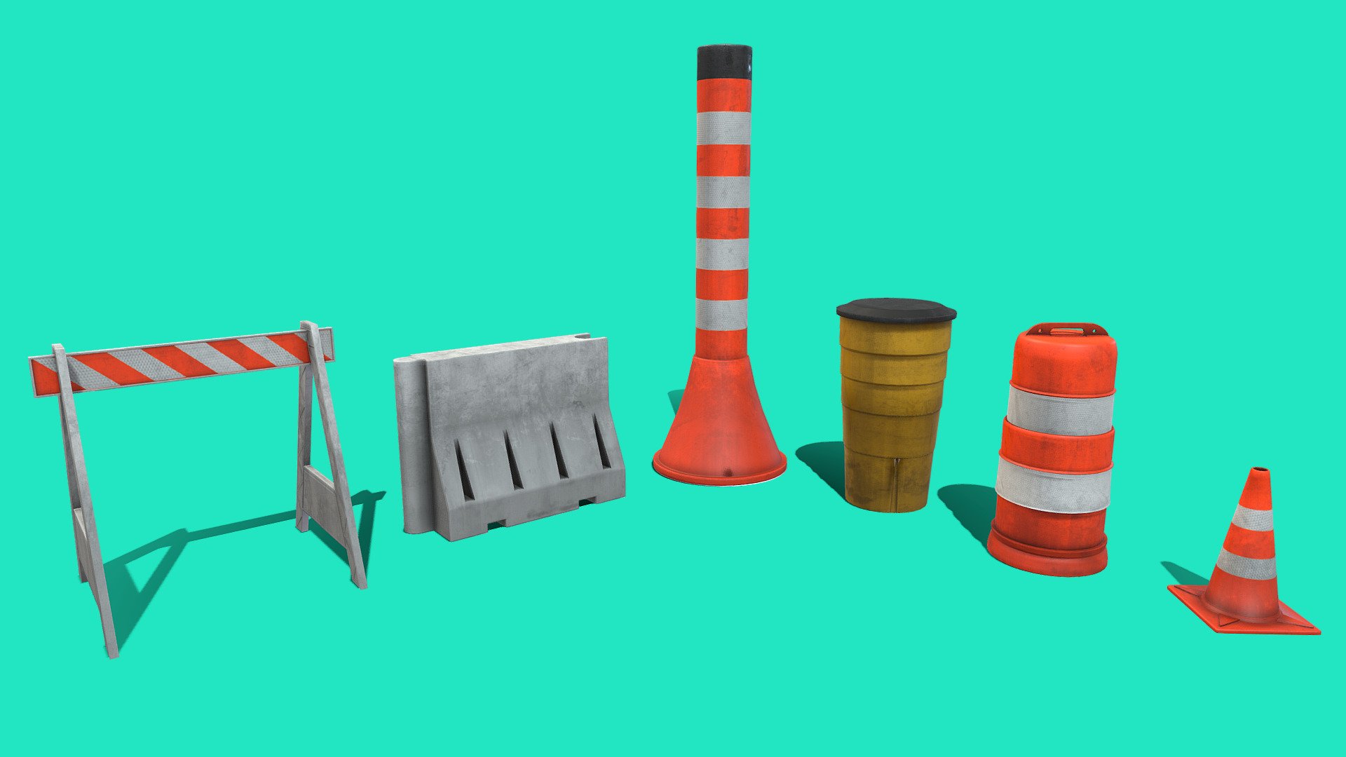 Traffic Props - Ready to Unity HDRP - Buy Royalty Free 3D model by ...