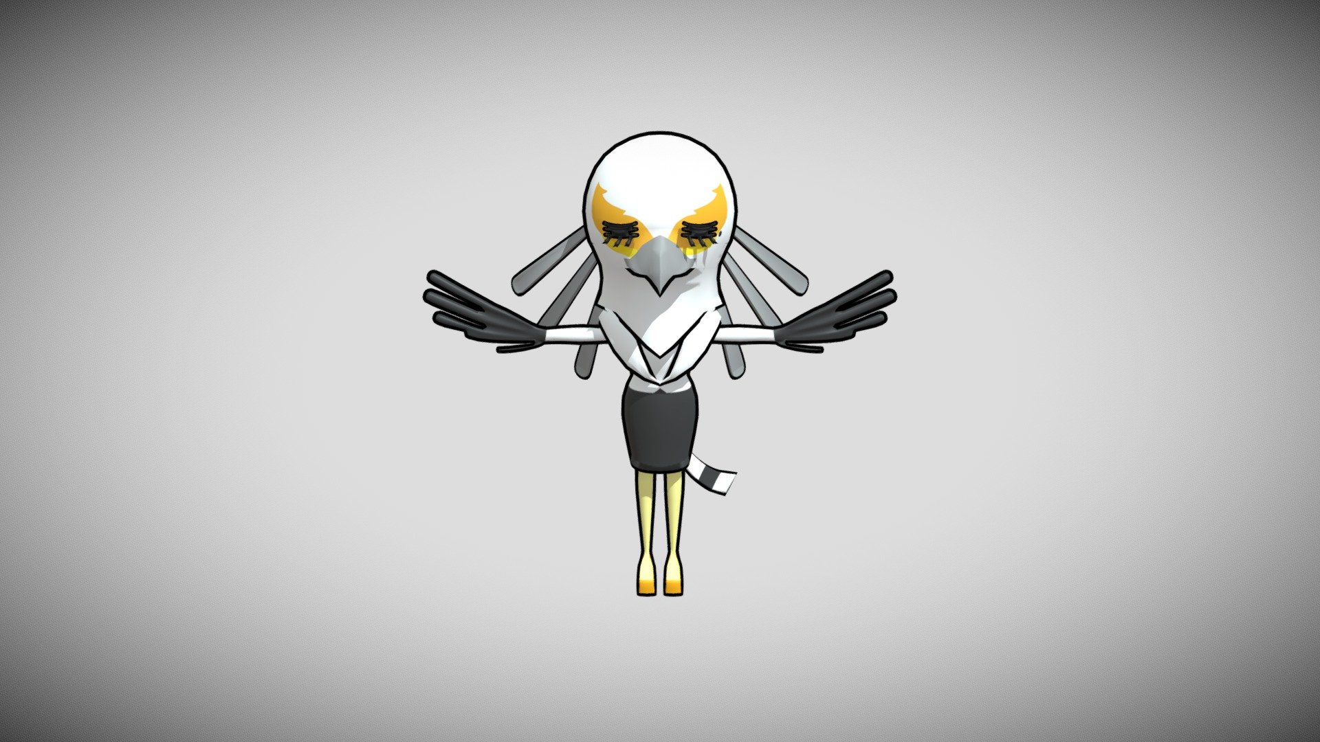 Washimi from Aggretsuko - 3D model by Niya Ivanova (@niya_ivanova ...