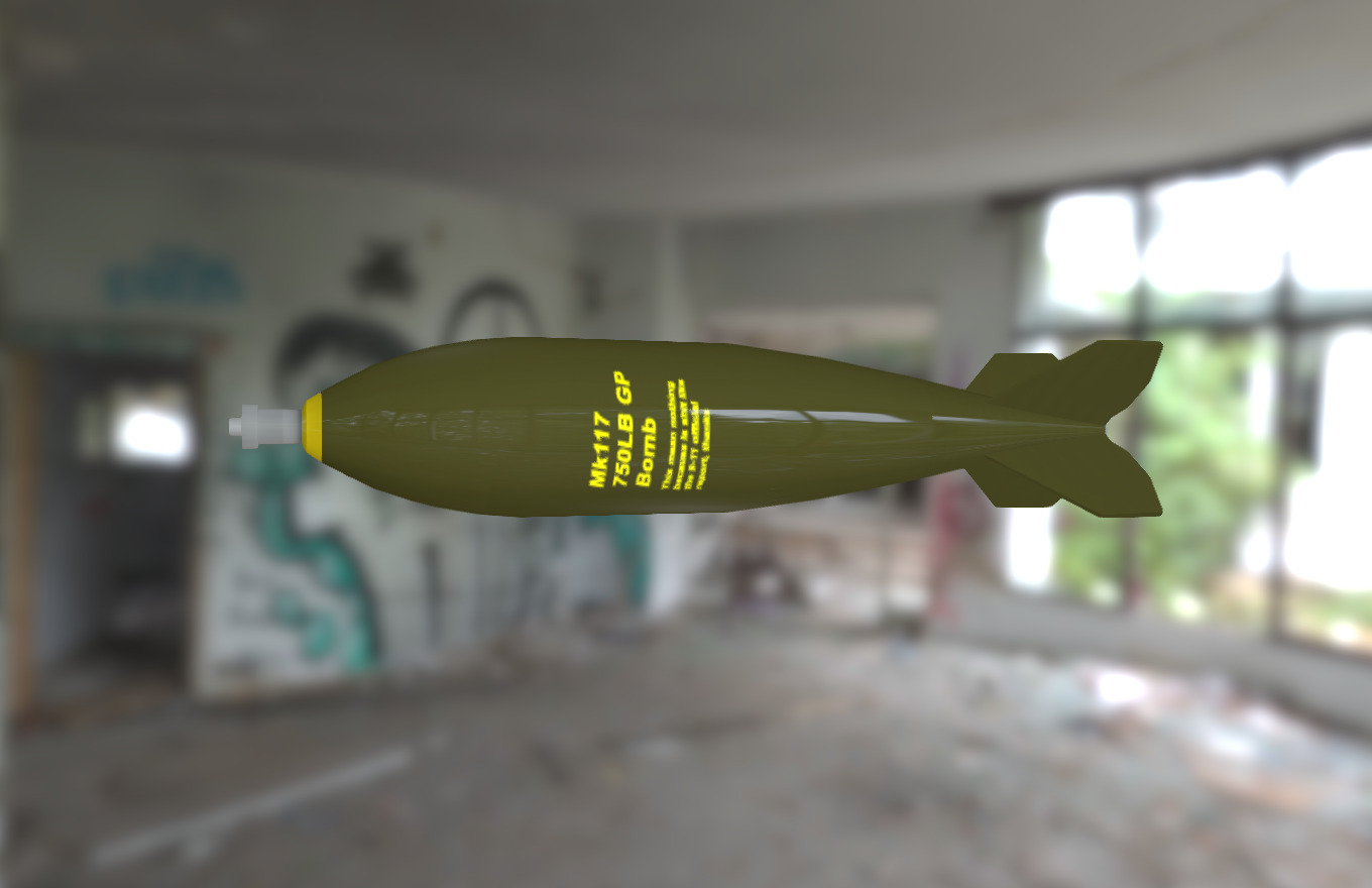 KSP Mk117 750lb Bomb WIP - 3D model by Carcharoth [78a5519] - Sketchfab