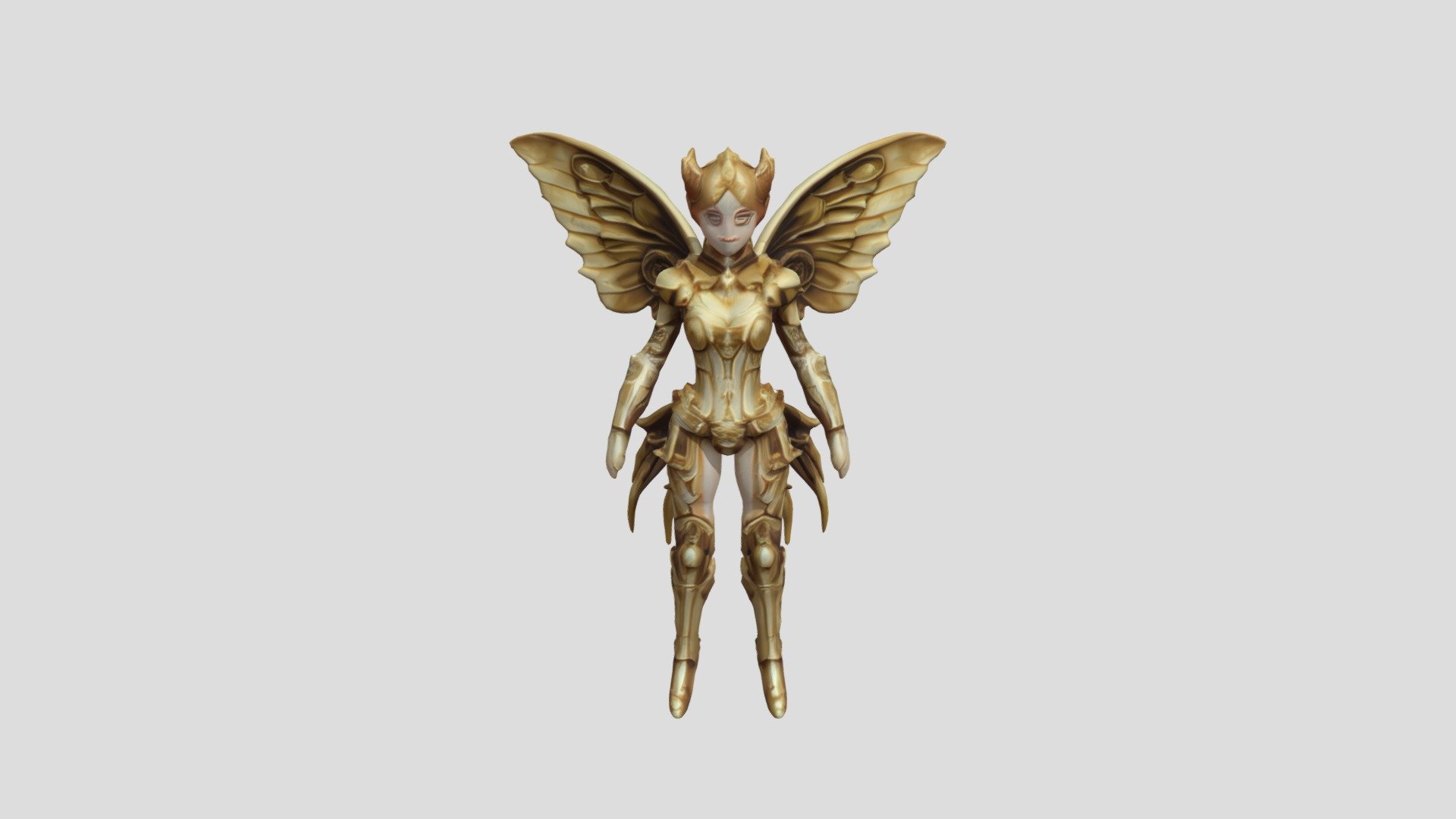 winged armored character - 3D model by eclaire.raps [78a9639] - Sketchfab