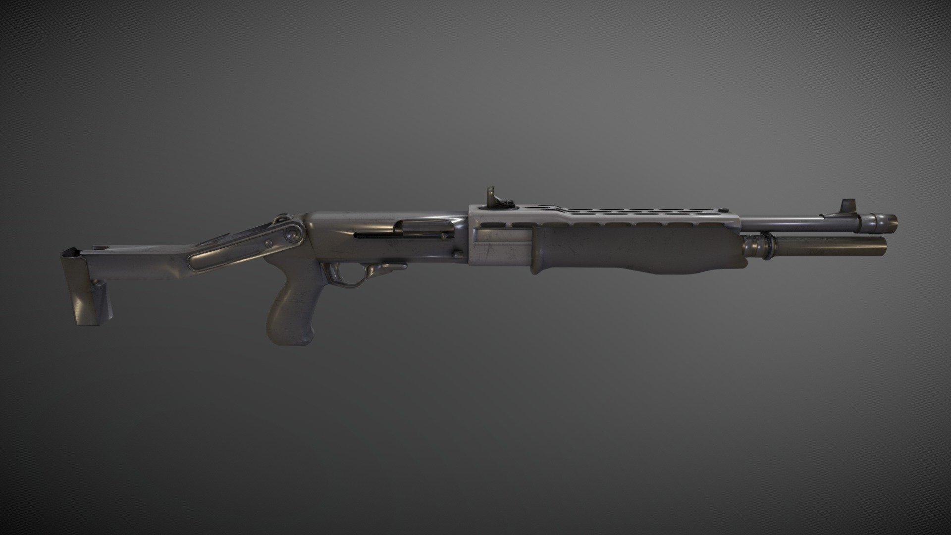 SPAS 12 Shotgun - 3D model by TessaraOxygen (@19vladis97) [78ab3e0 ...