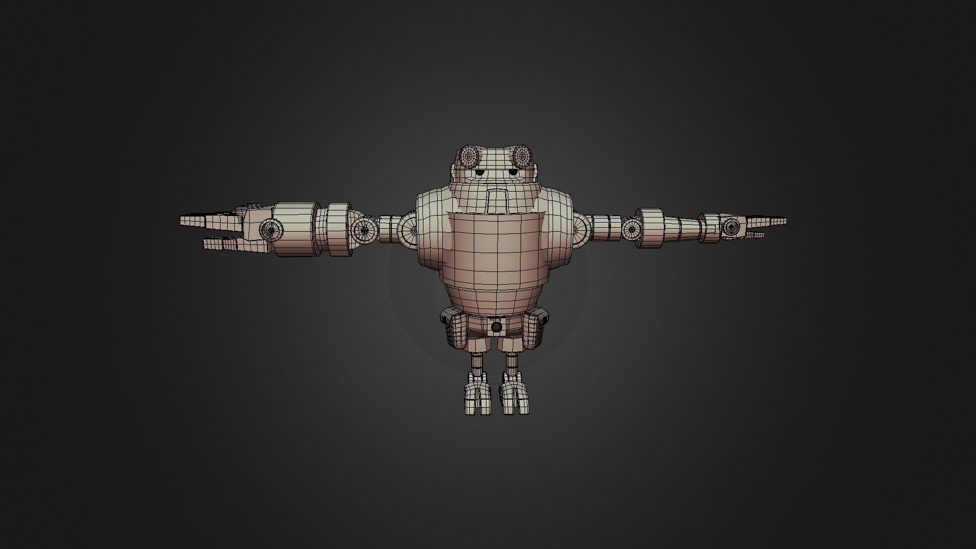 Hellbot - Wireframe - 3D model by mgarzof (@pigeonw) [78ab914] - Sketchfab
