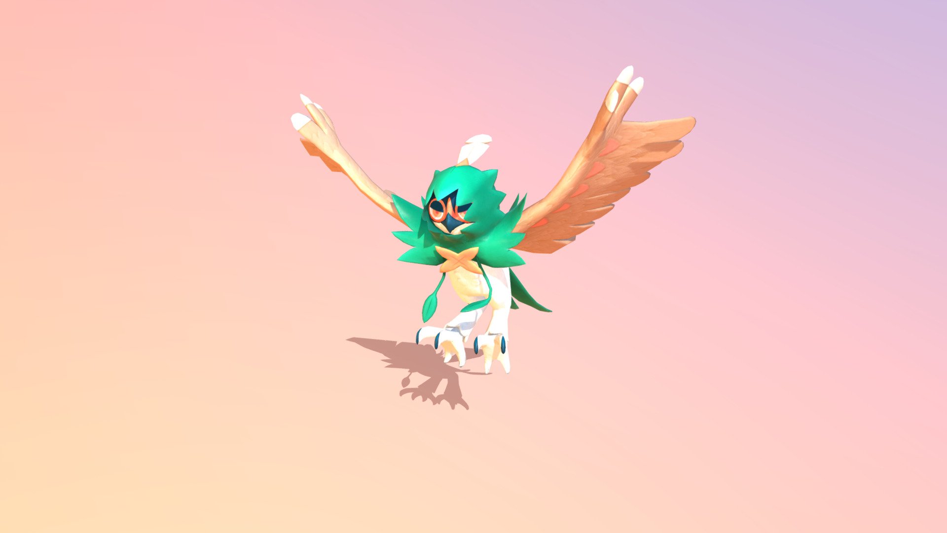 decidueye flying - 3D model by test (@test6) [78ac3a6] - Sketchfab