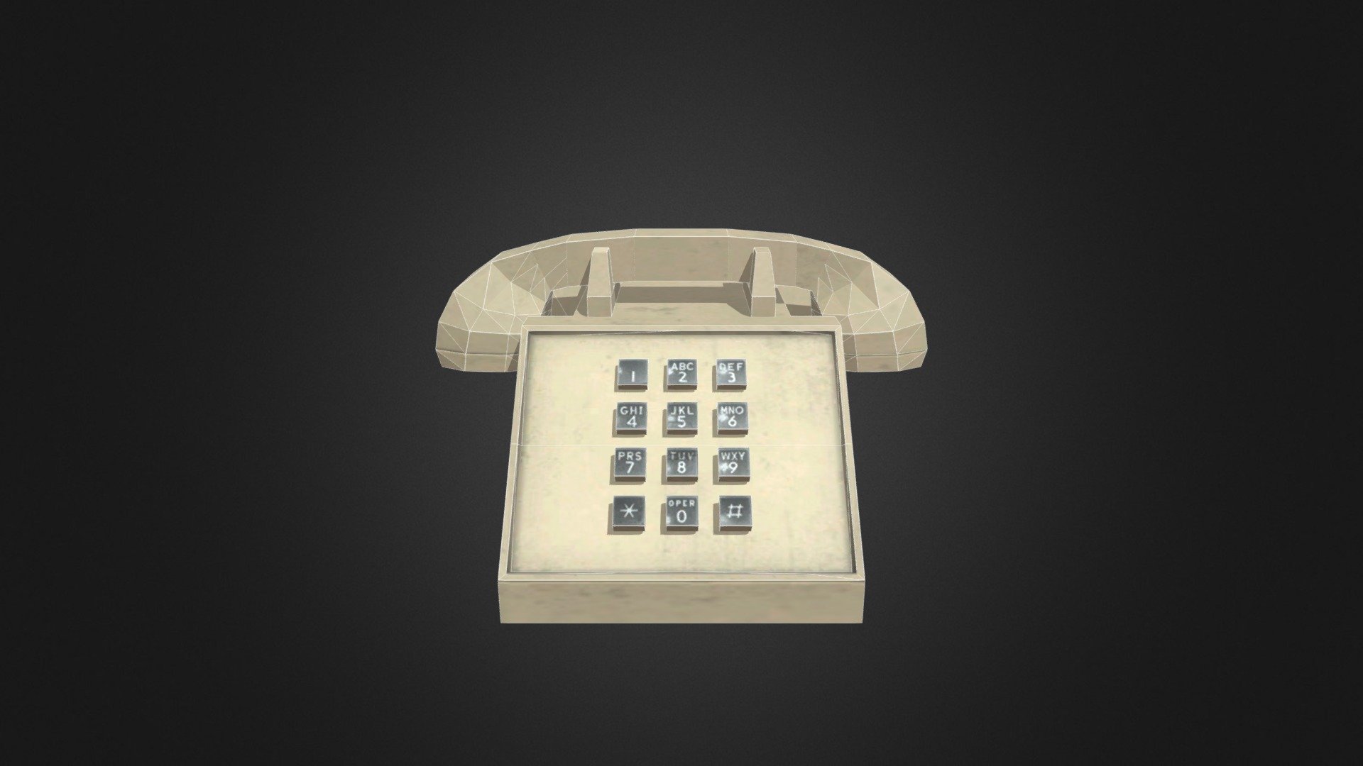 Push Button Vintage Phone - Landline - Download Free 3D model by ...