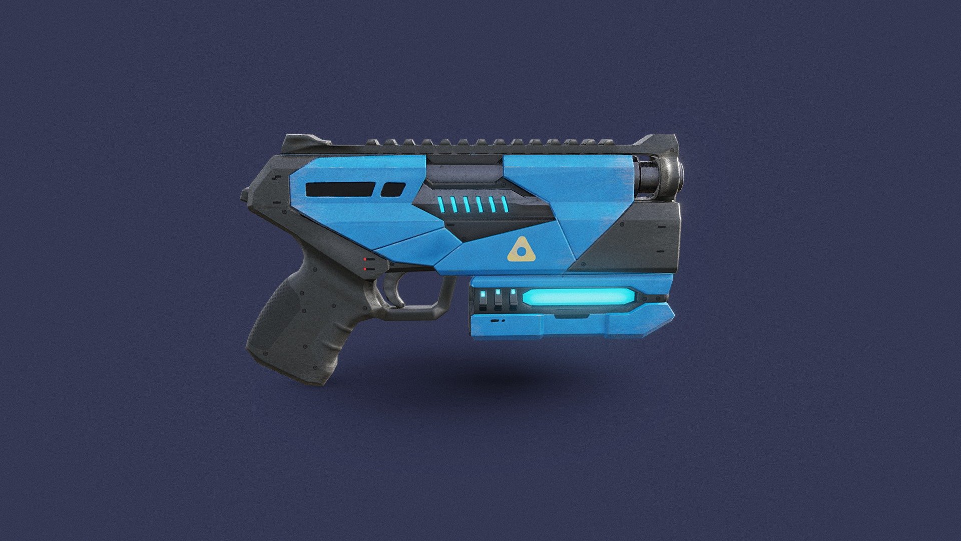 Low Poly Cyberpunk Sci-Fi Pistol Gun Futuristic - Buy Royalty Free 3D ...