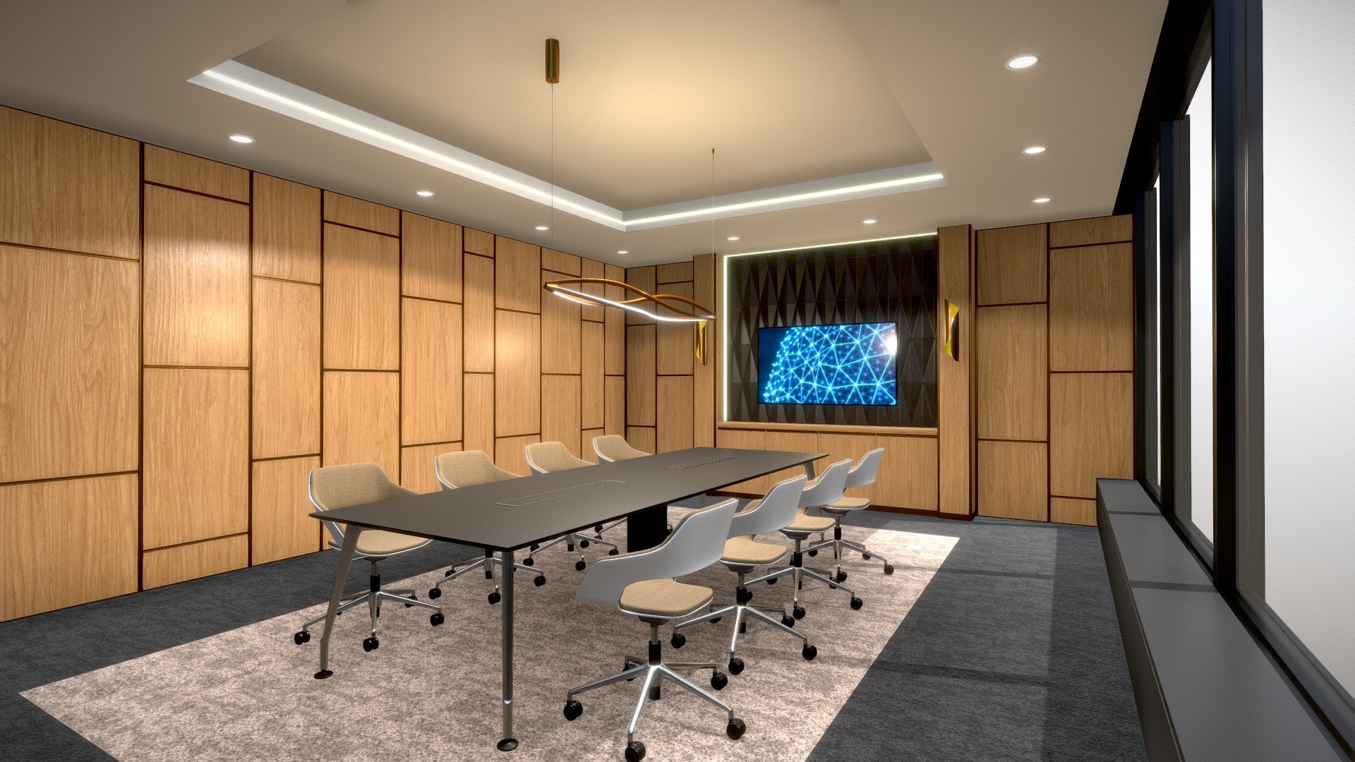 Conference Room PBR Low-poly - 3D model by Rectan [78b08ae] - Sketchfab