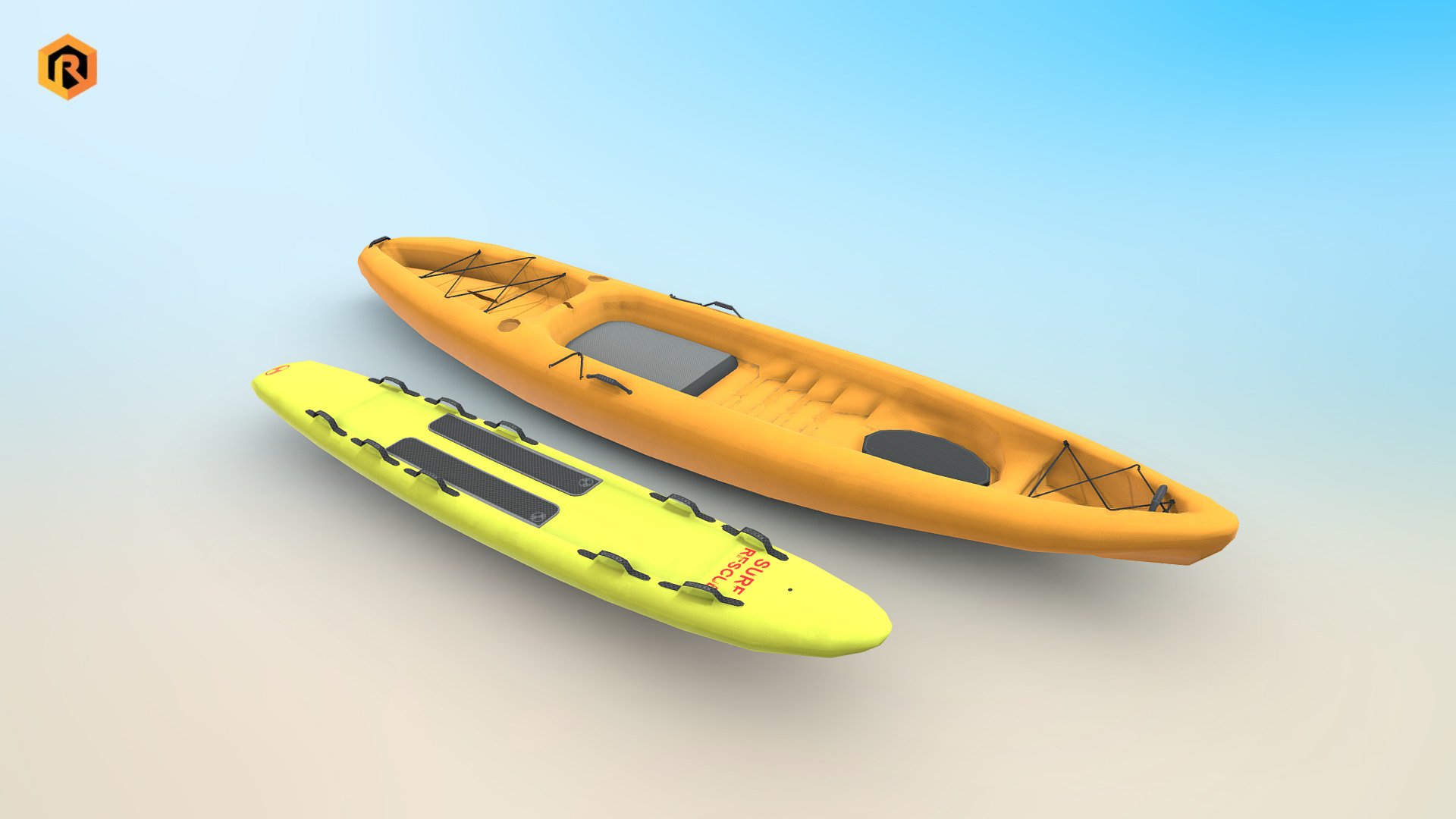 Lifeguard Accessories - Buy Royalty Free 3D model by Rescue3D Assets ...