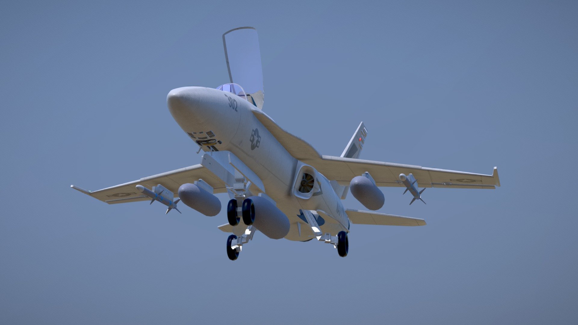 F/A18 C Hornet - fighter jet - Download Free 3D model by waelXcm ...