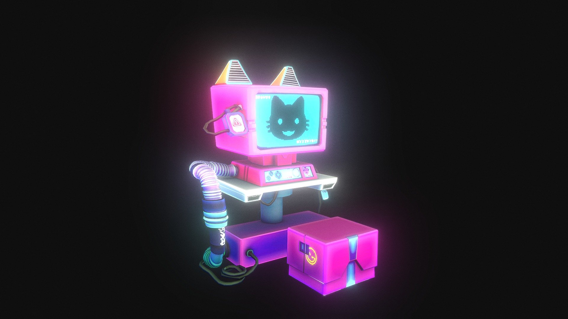 Cute Cat PC - 3D model by Victor Naing (@Naing.Ye.Gaung) [78b6a93 ...