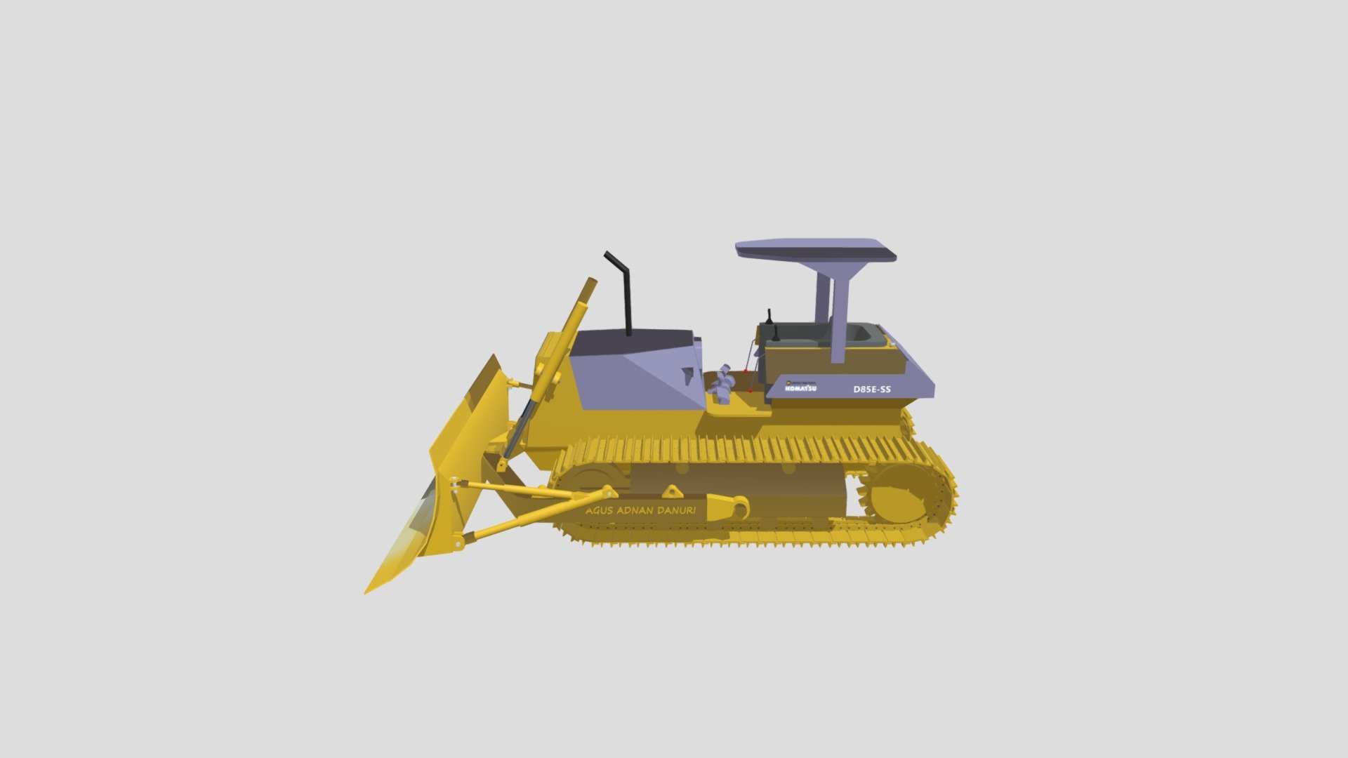 bulldozer D85ESS-2 komatsu - 3D model by AGUS ADNAN DANURI ...