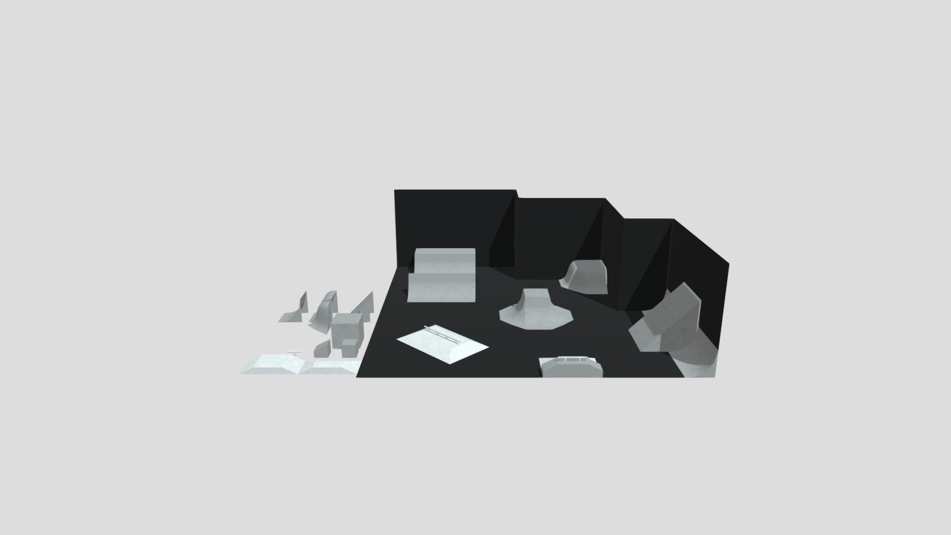 Modular Asset Project - Skatepark1 - 3D model by 1001206 [78b93e7 ...