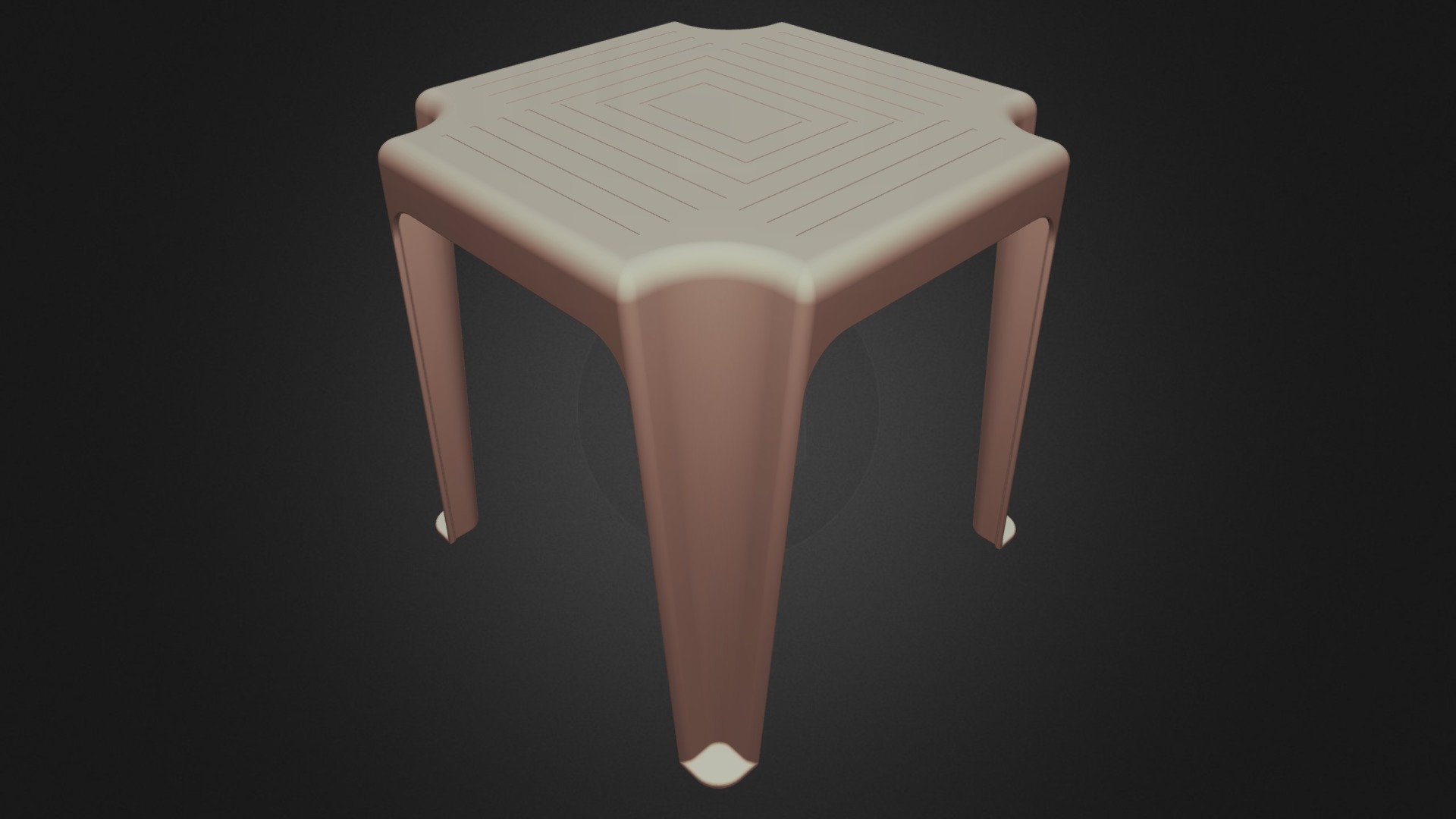 Blue Stackable Plastic Outdoor Side Table - Buy Royalty Free 3D model ...