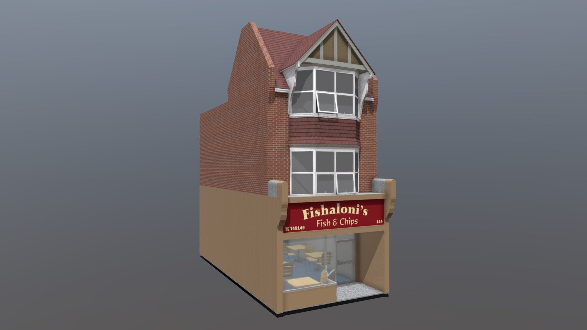 UK Terraced Shop - Download Free 3D model by Fishboe (@ministephen ...