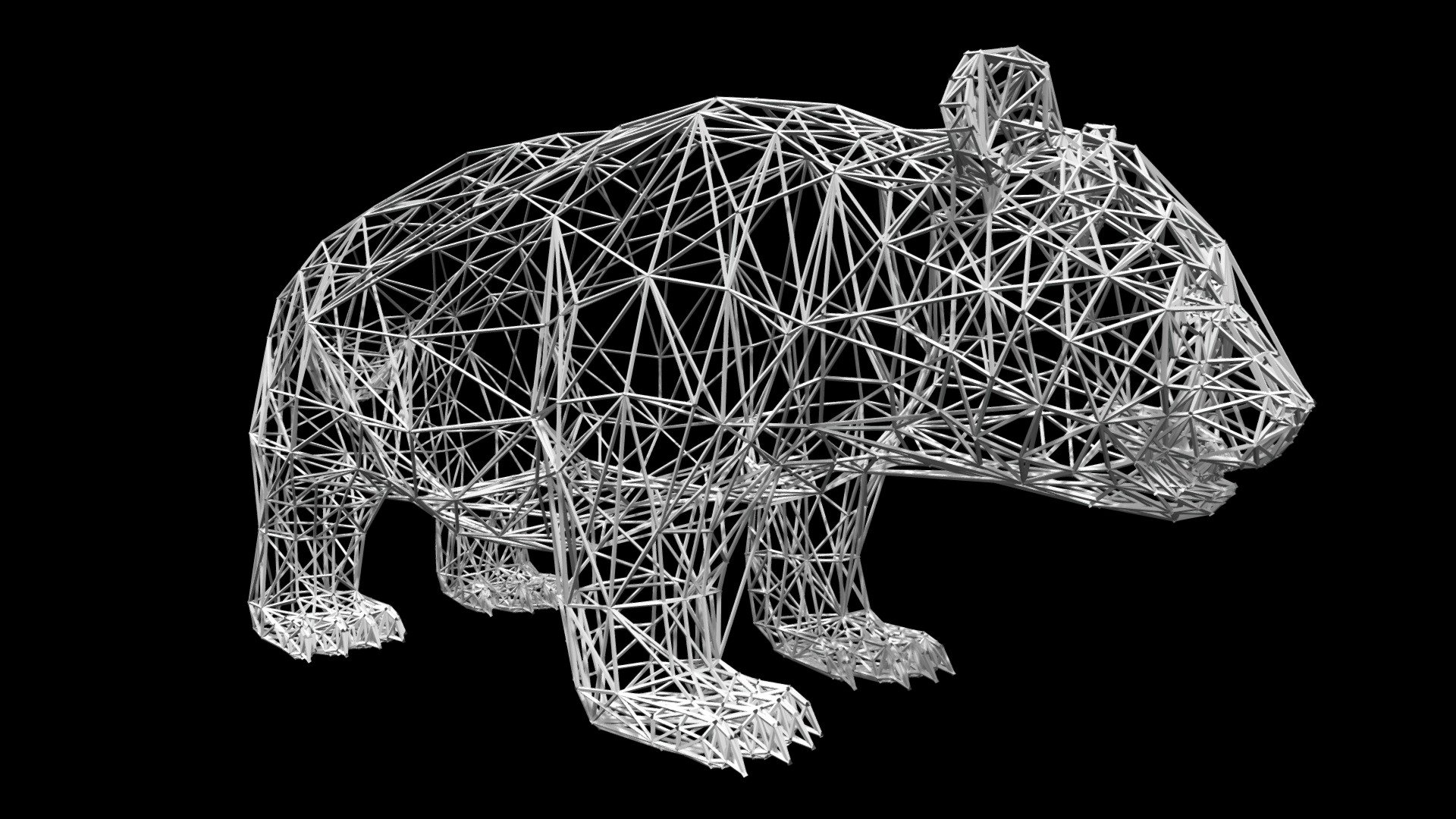 PANDA WIREFRAME - Buy Royalty Free 3D model by DTA DESIGN STUDIO ...
