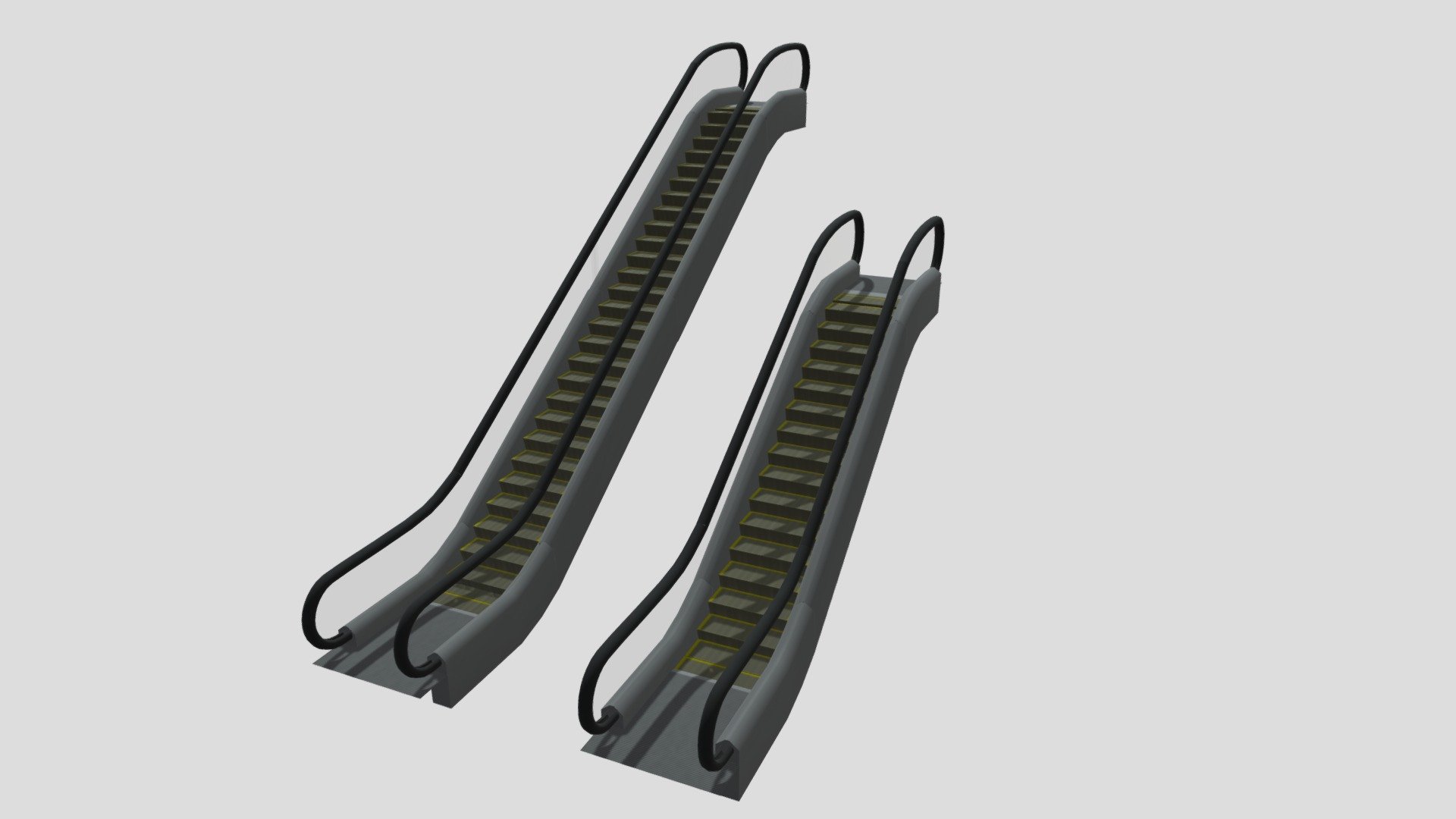 Escalator looping animation modular Low-poly - 3D model by IZ.MdVerz ...