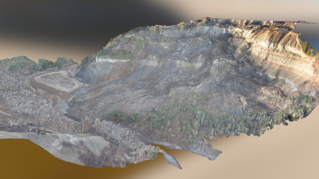 Beatton River Landslide - 3D model by Blackbird [78c4e77] - Sketchfab