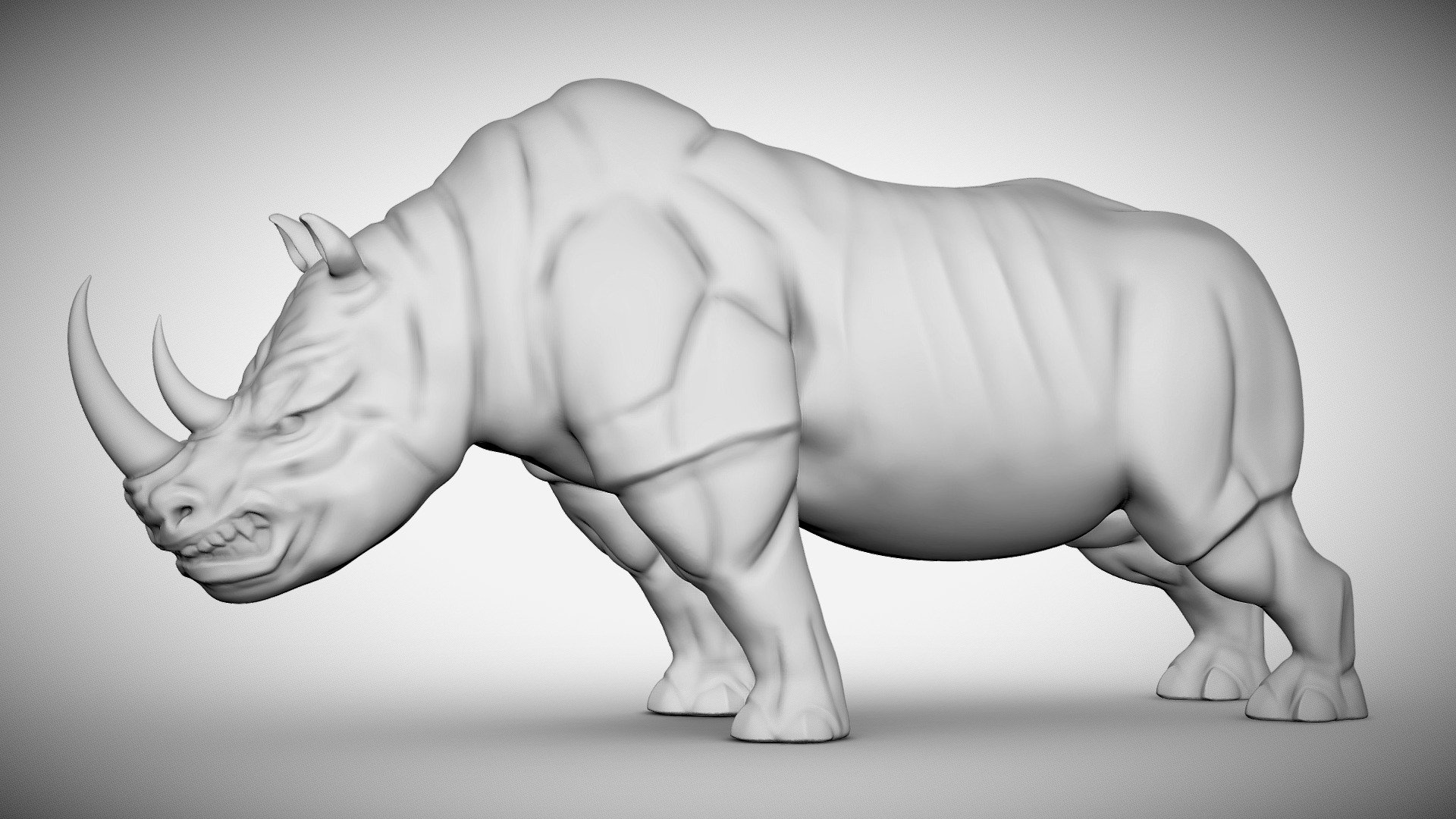 Rhino Printable 3D - Buy Royalty Free 3D model by Shin Xiba 3D (@Xiba3D ...