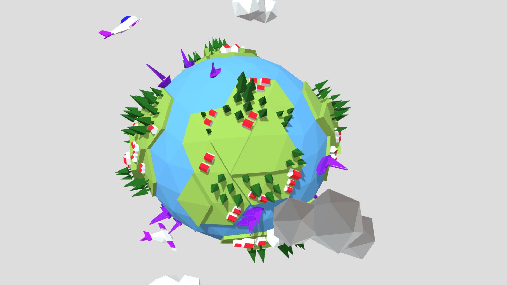 Planet Earth World Millionpainter - Download Free 3D model by ...