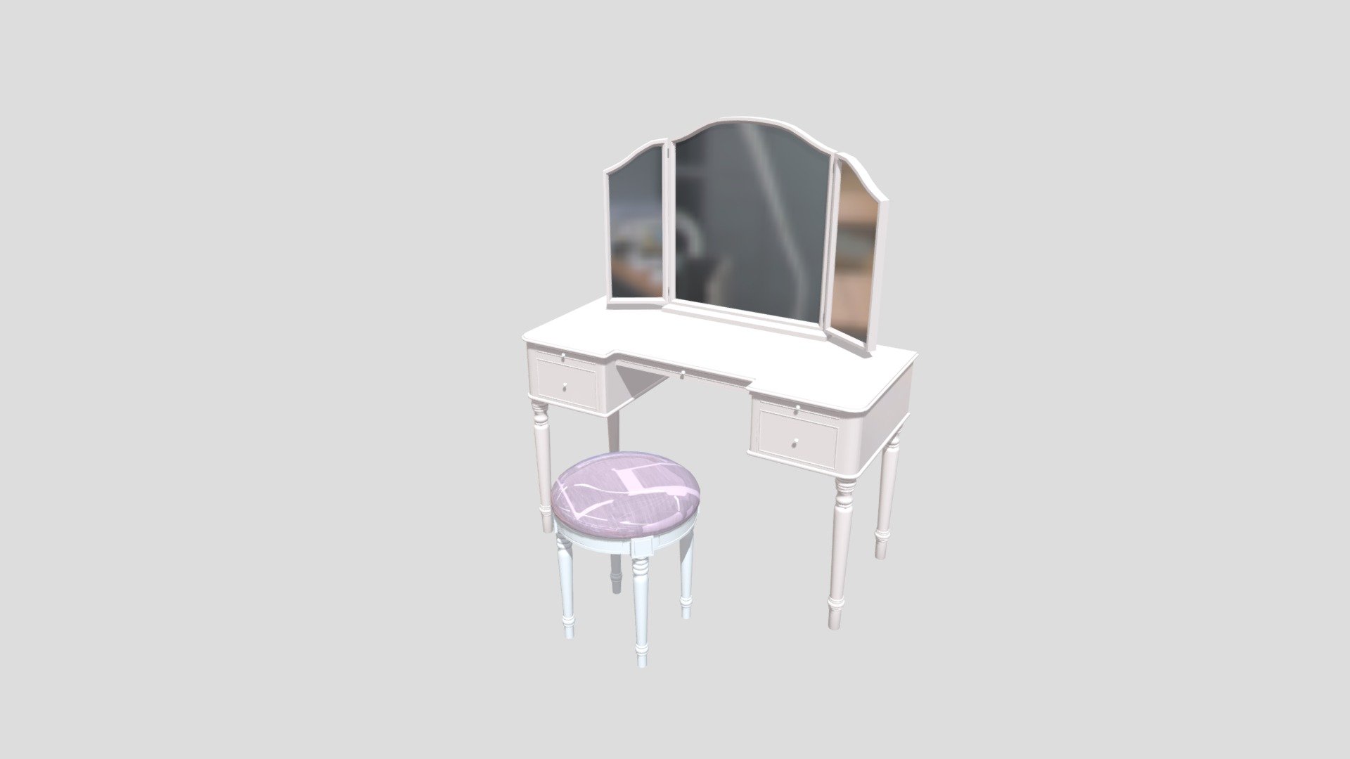 Dressing table - Download Free 3D model by Dawn7 [78d4d12] - Sketchfab