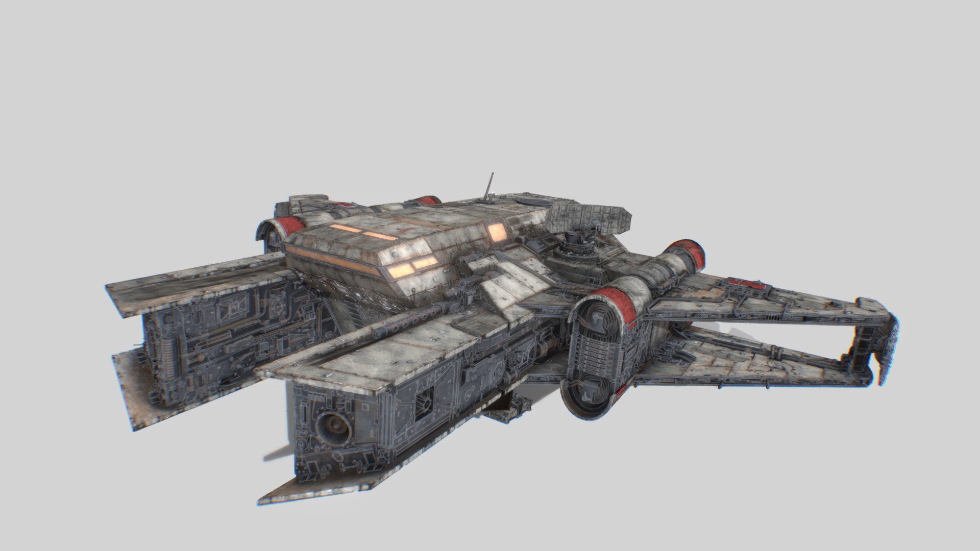 Quad Wing Spaceship - 3D model by sandervandenberghe ...