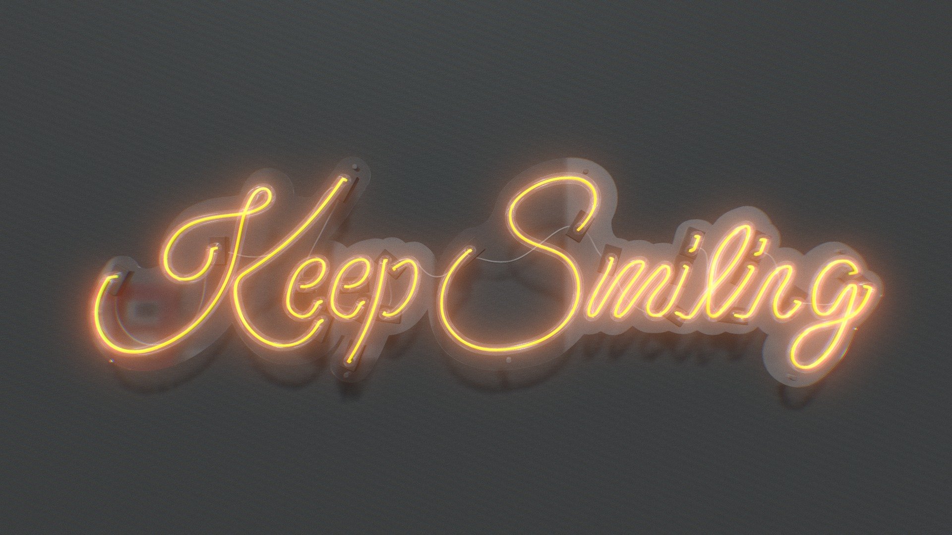 Keep Smiling - Neon Sign - Buy Royalty Free 3D model by NEONPLEX ...