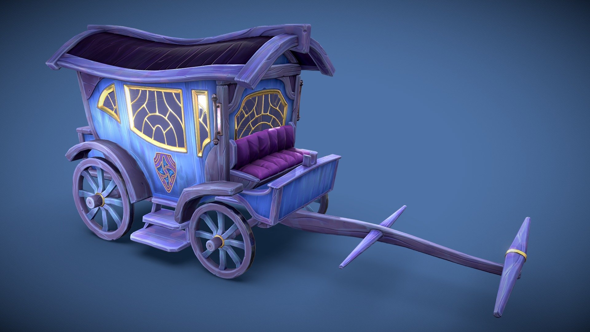 Stylized carriage (from Palia) - 3D model by mannik (@mannnik) [78d9d04 ...