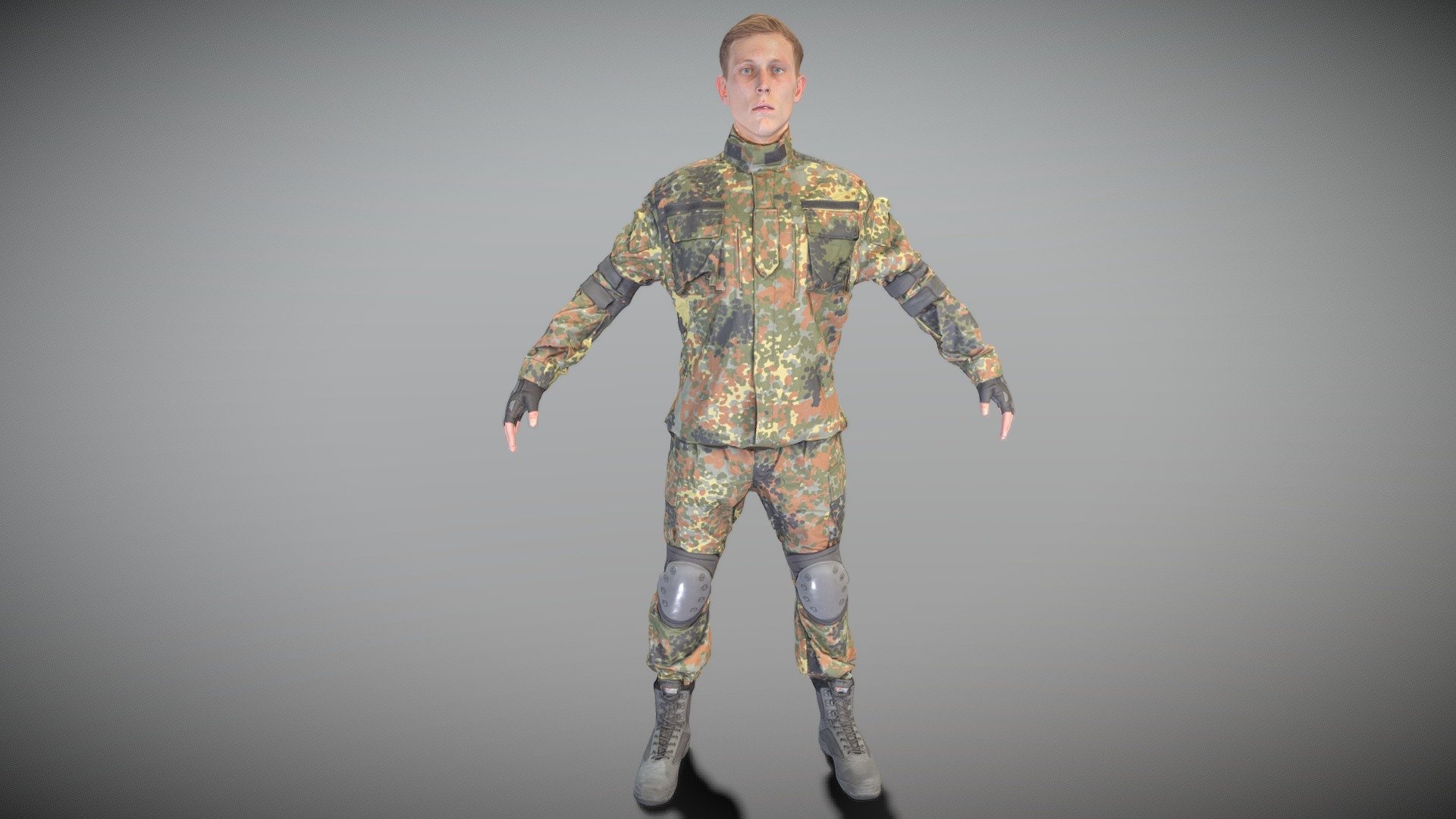 Young German soldier in uniform in A-pose 144 - Buy Royalty Free 3D ...