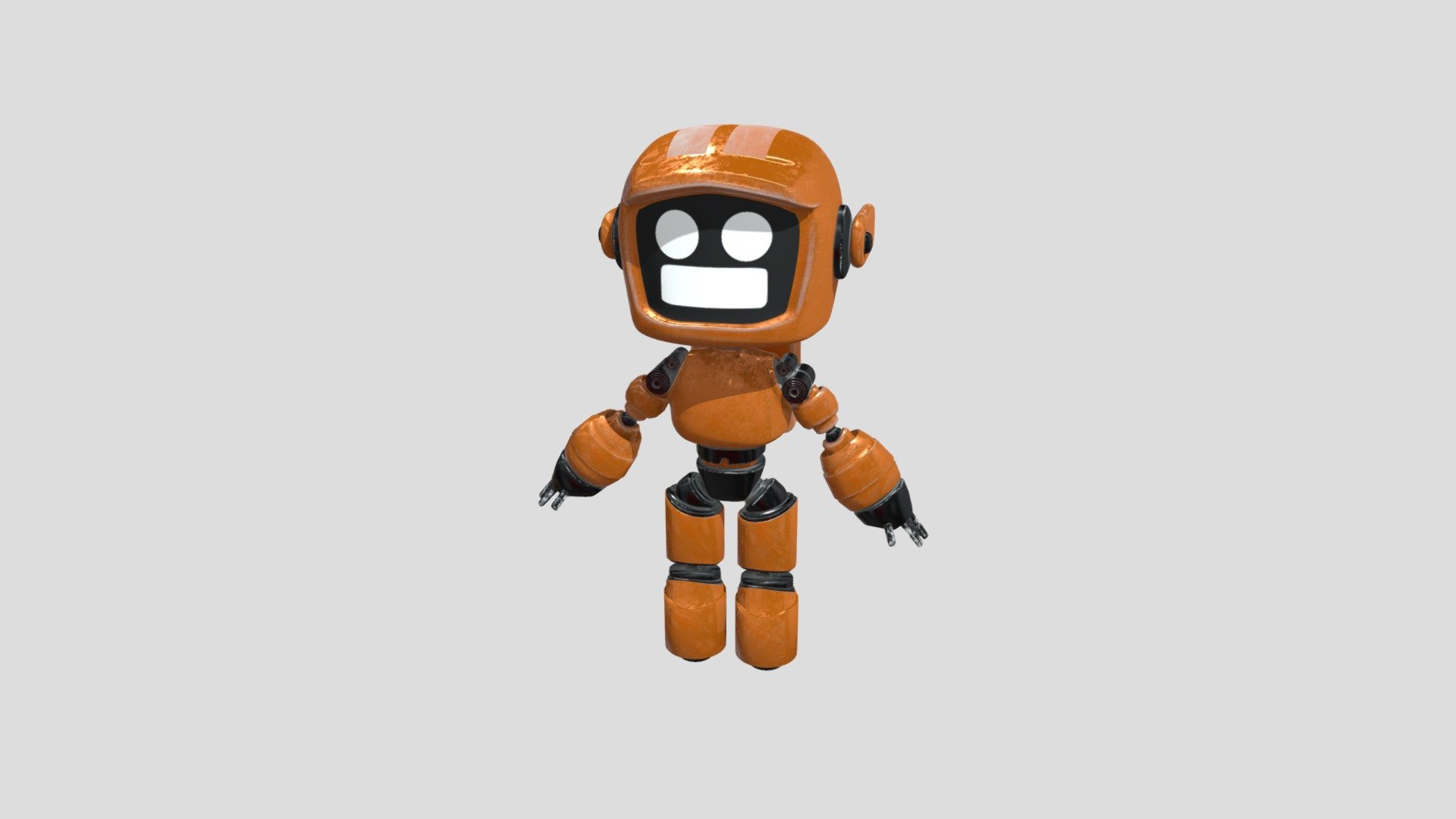 Orange bot - 3D model by Mr goat (@Jeffthepotato) [78dc93a] - Sketchfab