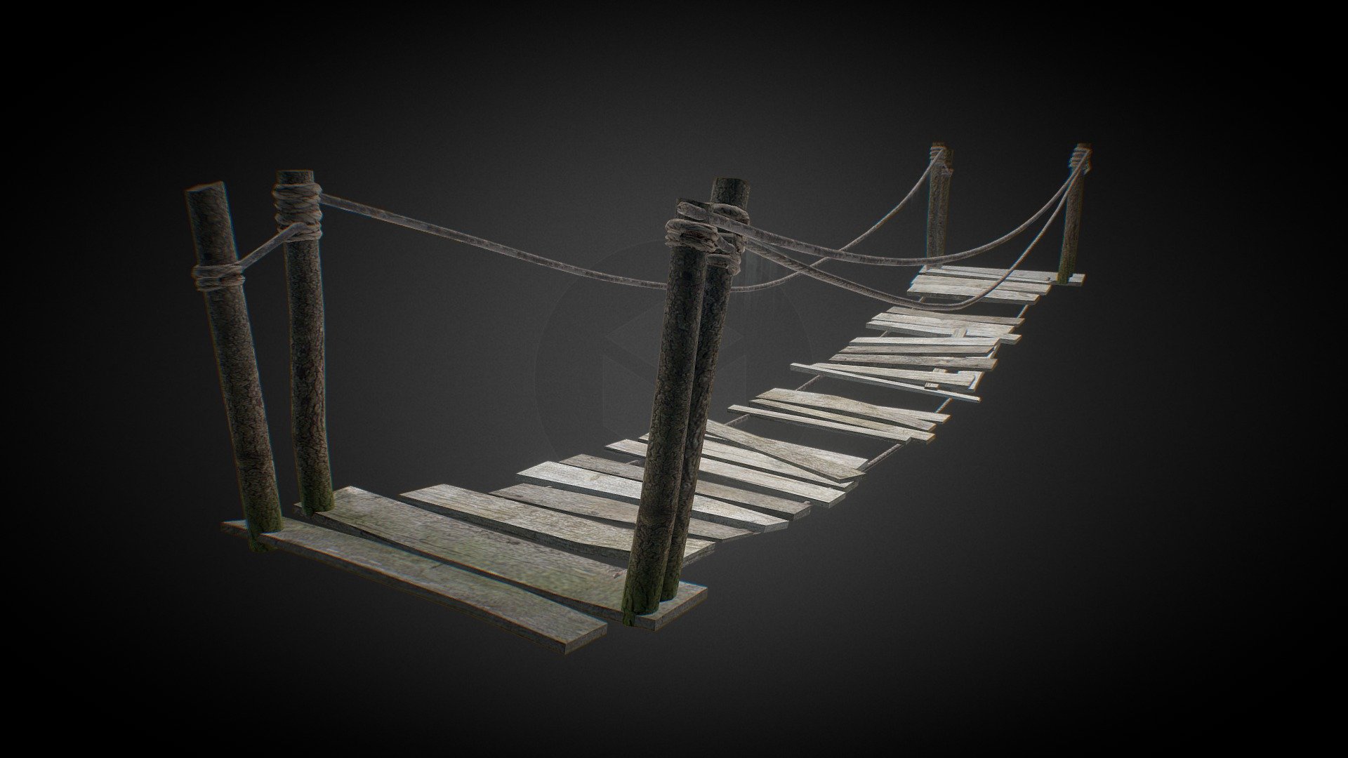 Broken Bridge - 3D model by polyboxinteractive [78e4c87] - Sketchfab