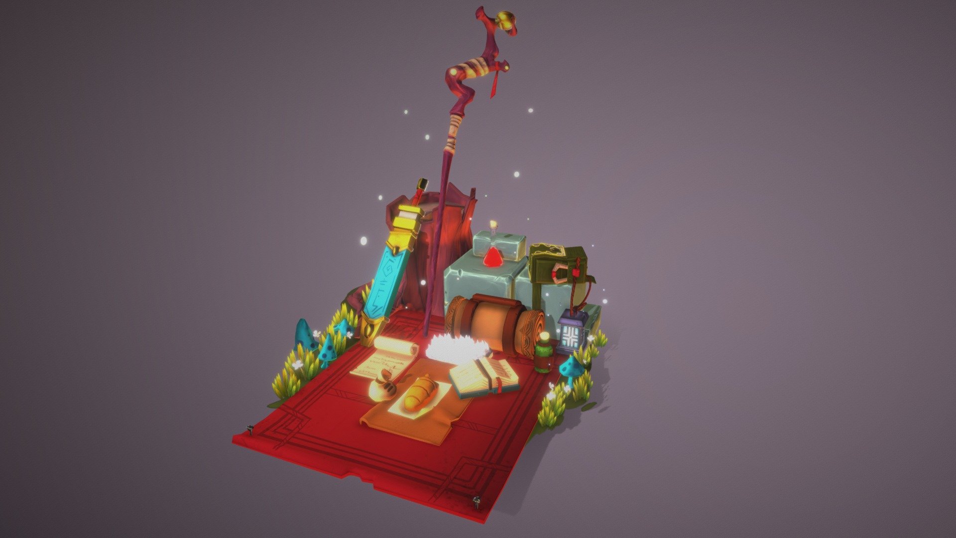 The Wizard's Resting Camp - Stylized 3D Model - 3D model by Sandra BC ...