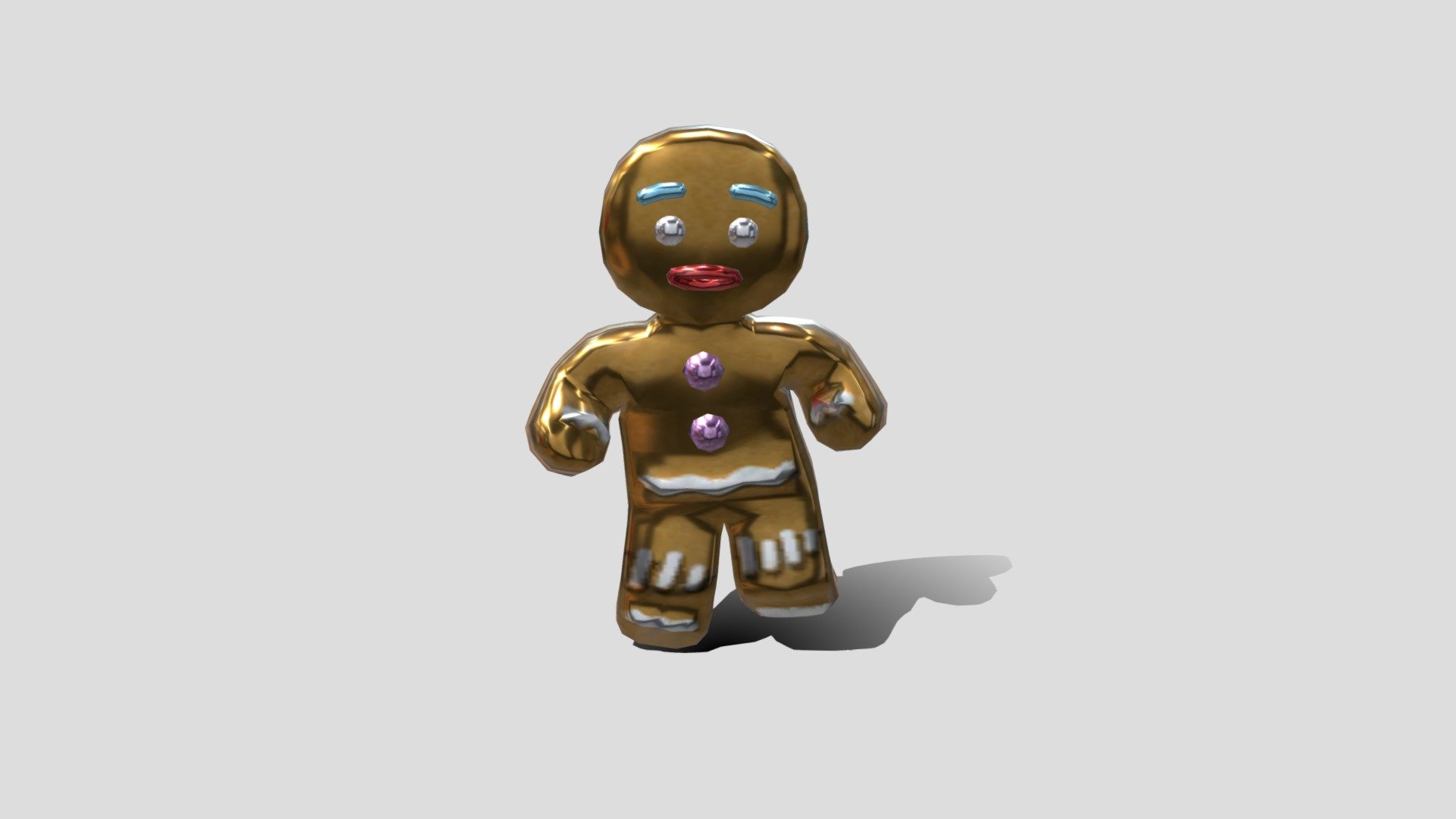 Ginger_Breadman_Animated_From_Shrek_2_PC_Game - Download Free 3D model ...