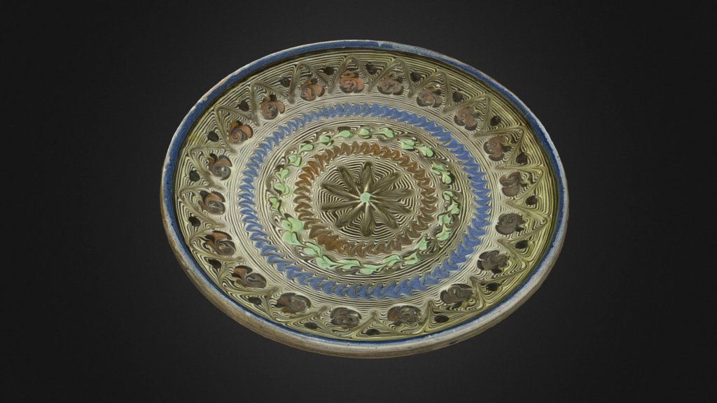 Traditional Romanian Handcrafted plate - 3D model by 3DGate ...