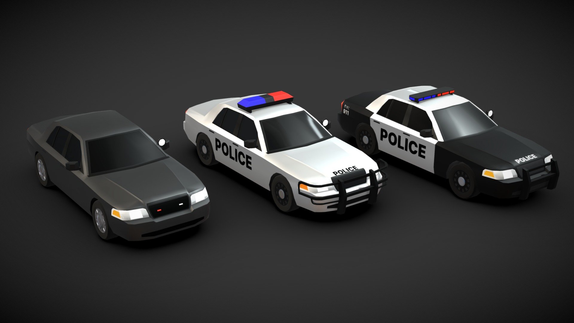 Crown Victoria Police - Low Poly - Buy Royalty Free 3D model by Han66st ...