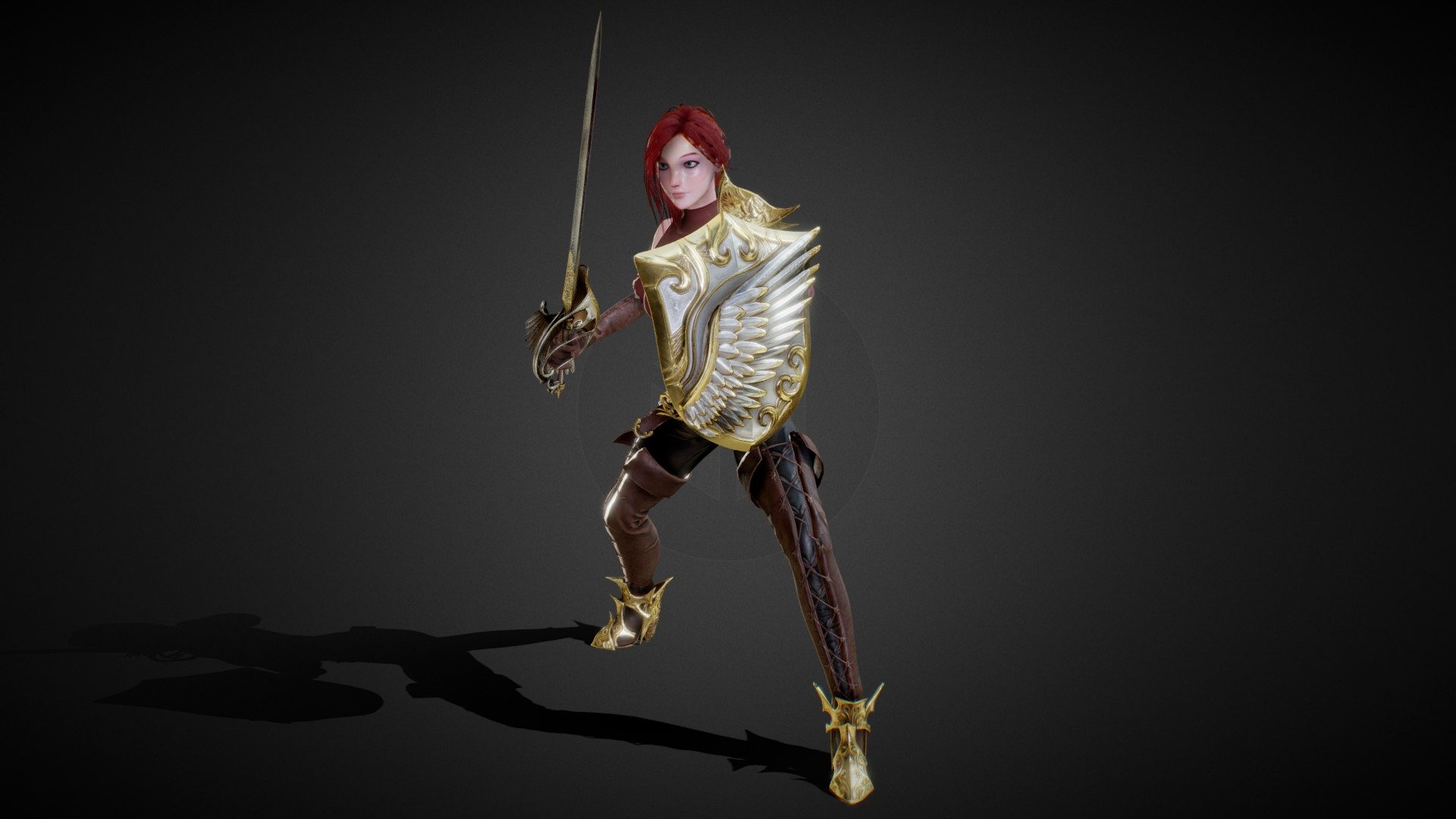 Sword and Shield Warrior - Buy Royalty Free 3D model by Mauricio ...