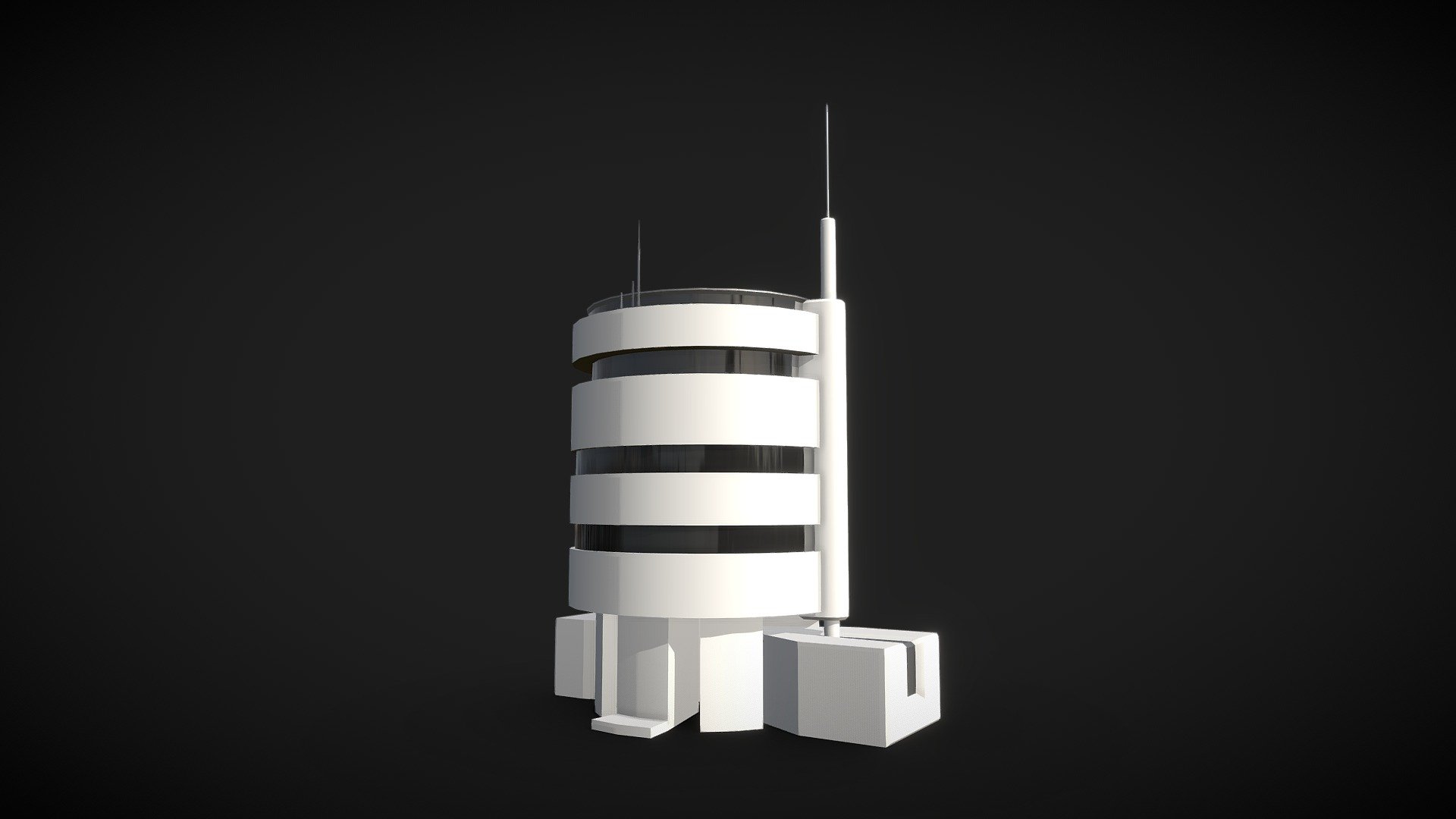 Industrial Building 09 - Relay Tower - Buy Royalty Free 3D model by ...