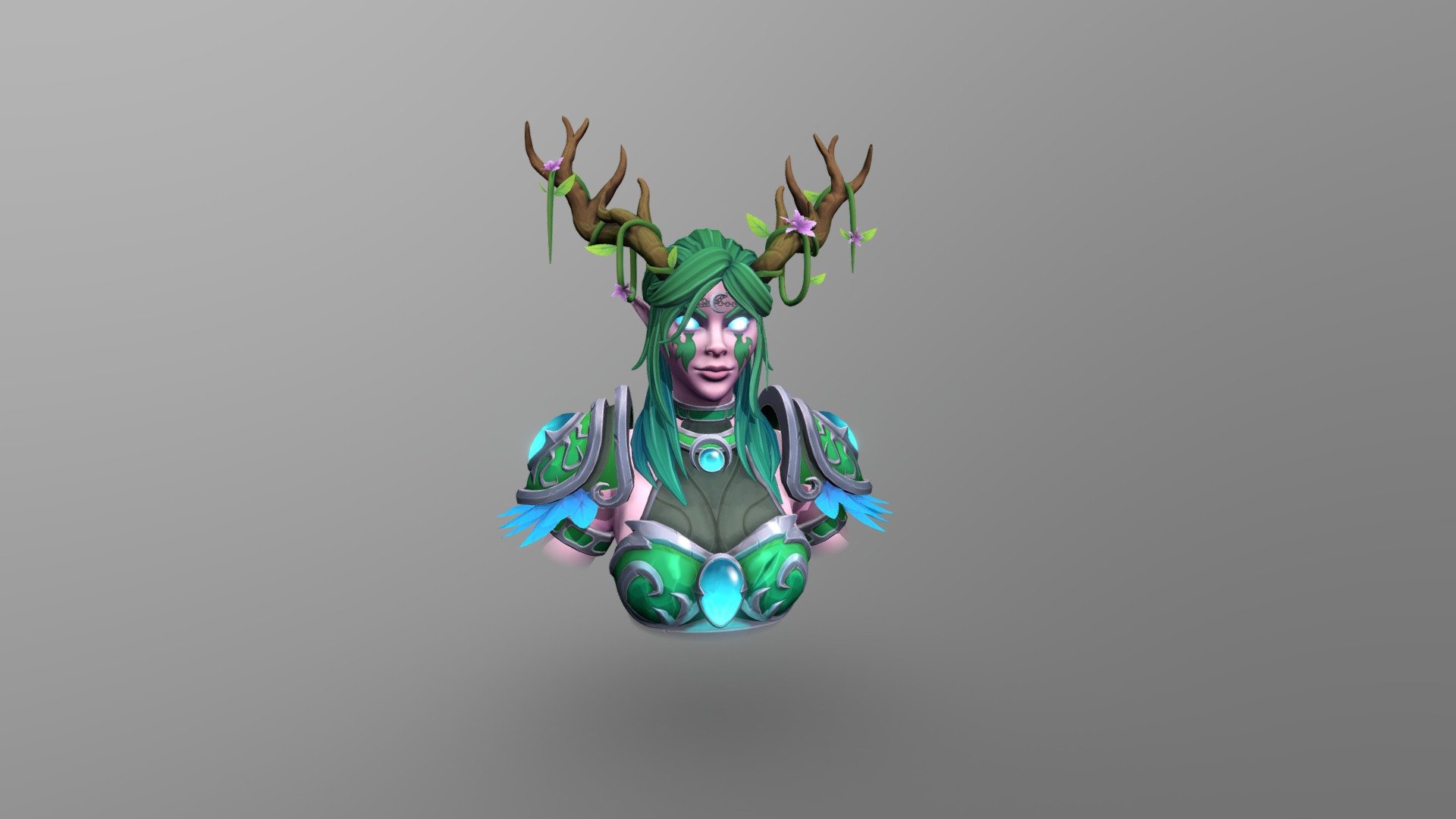 Night Elf Druid - #GrowAirship - 3D model by Rob (@Elveox) [78f8628 ...
