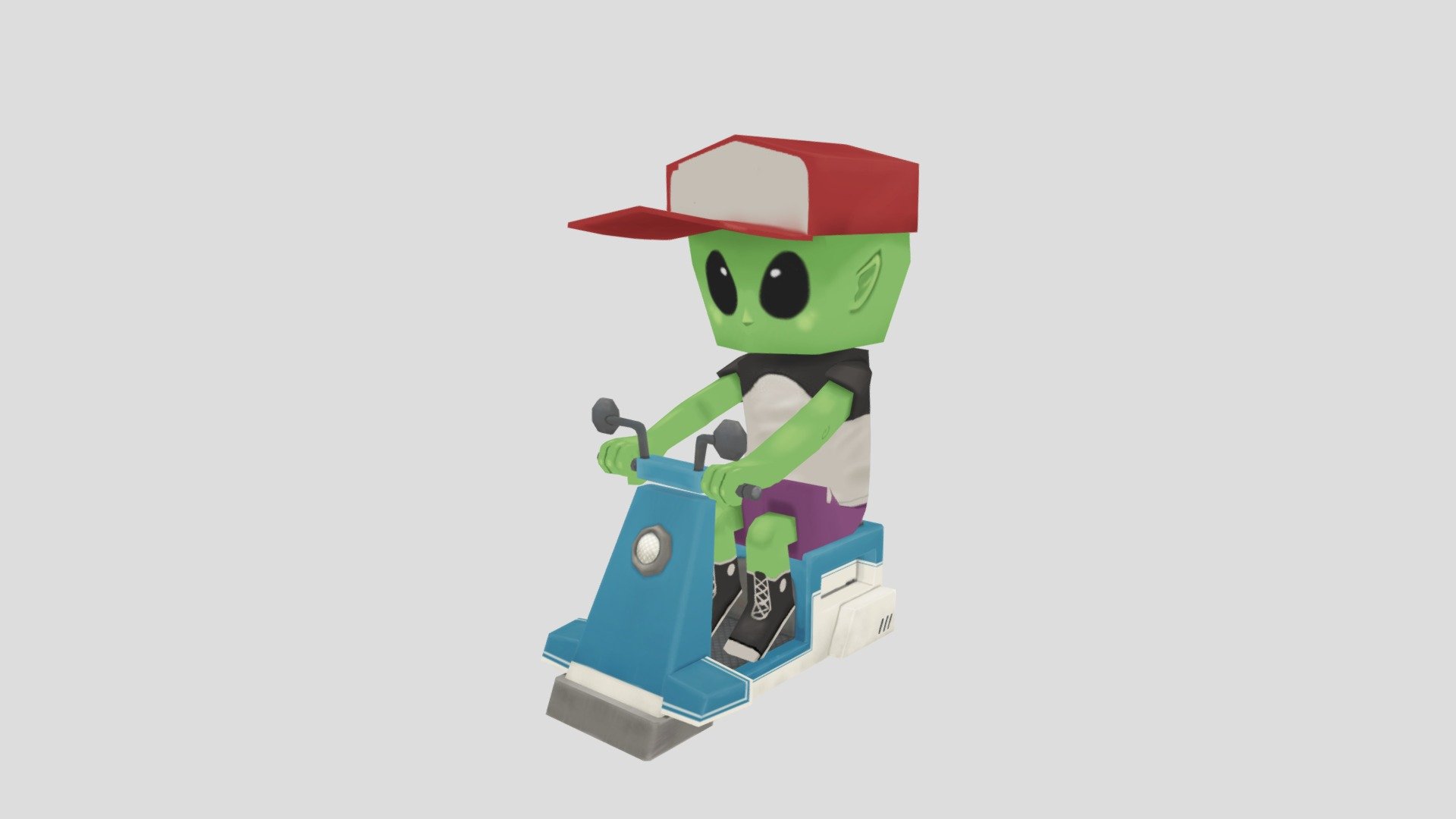 Lil' Alien Guy riding his lil' alien bike - 3D model by galvao_reis ...