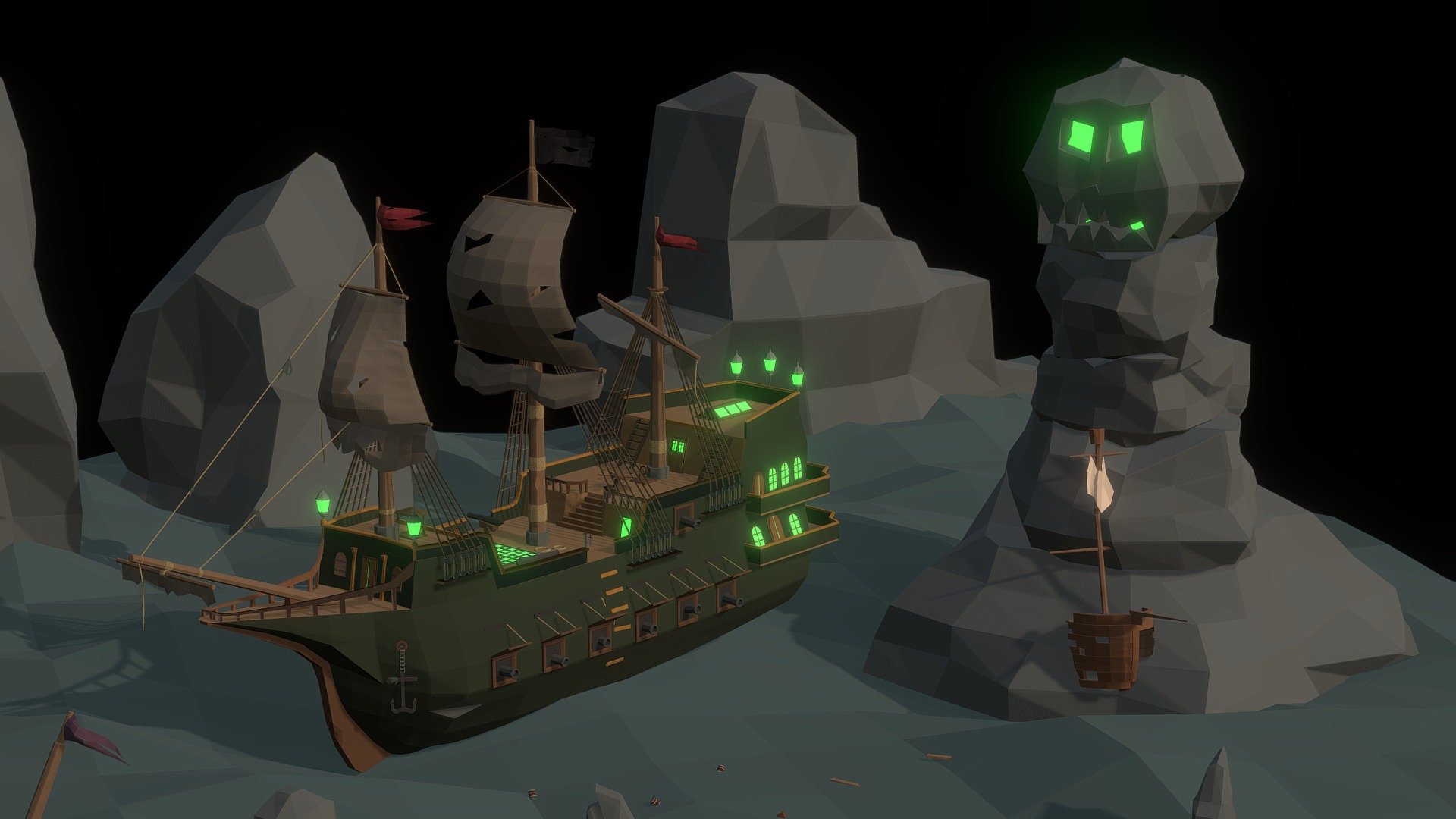Ghost Ship - Download Free 3D model by Murriarty [78fa429] - Sketchfab
