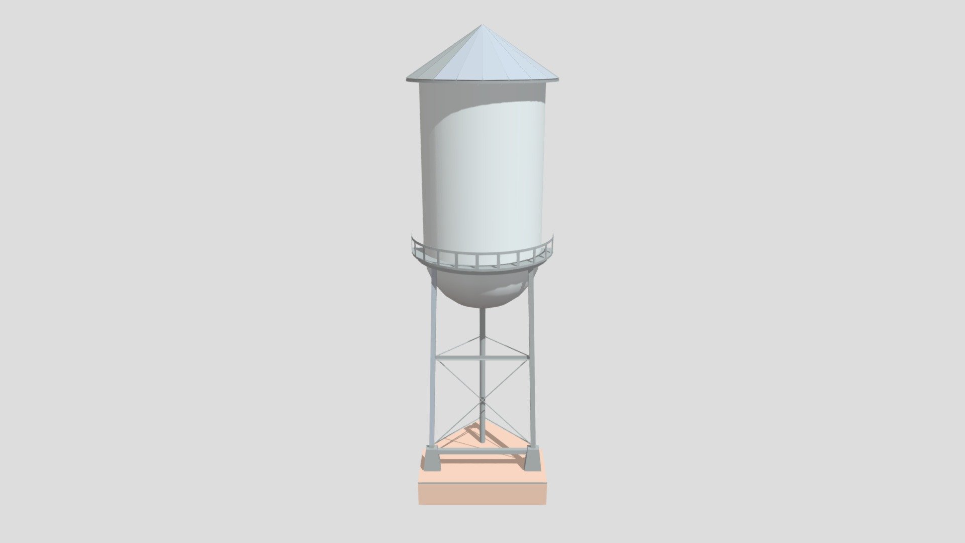 Water Tower - 3D model by jackdraper [78fcf75] - Sketchfab
