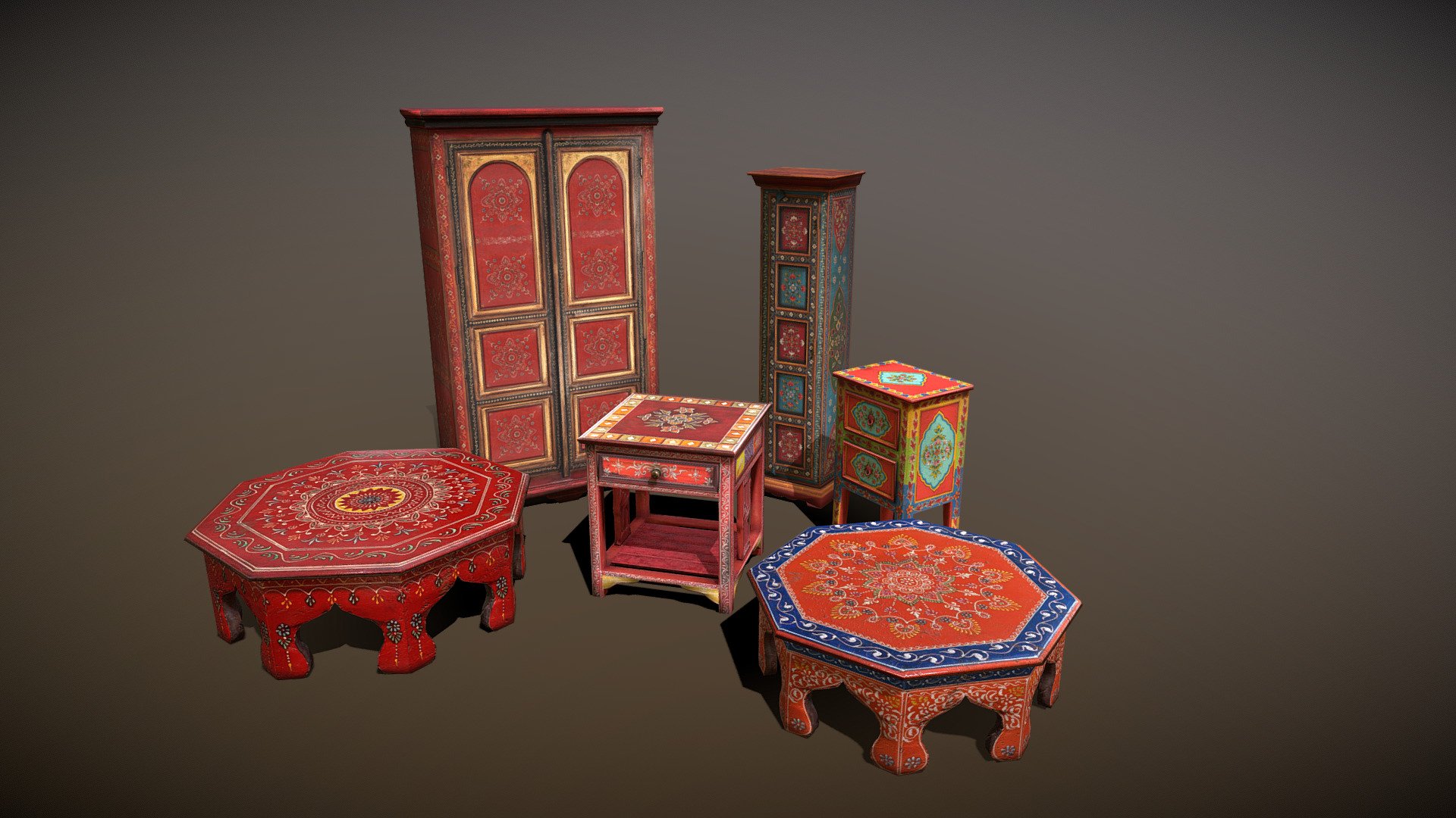 Indian Furniture - Download Free 3D model by Peter Nox (@Peter.Nox ...