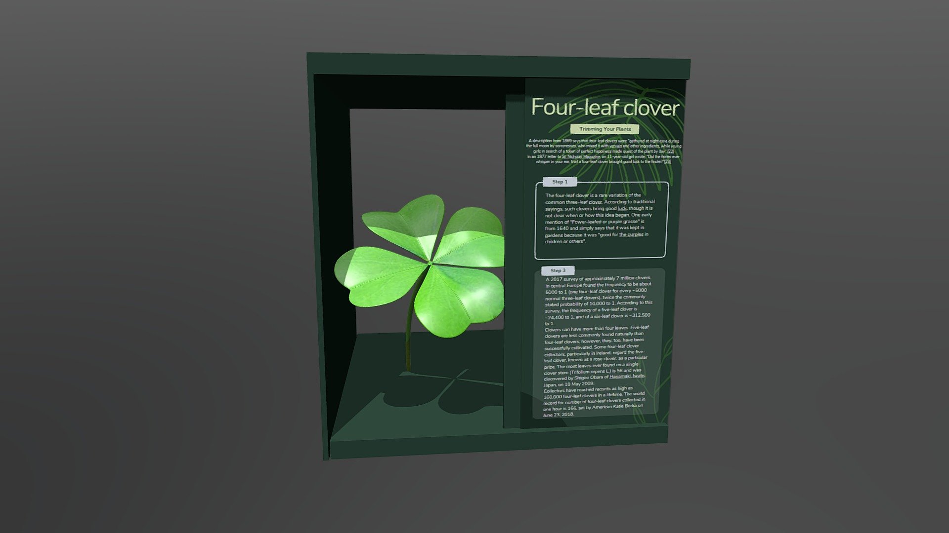 Four-leaf clover in a box - Download Free 3D model by FORDSAL ...