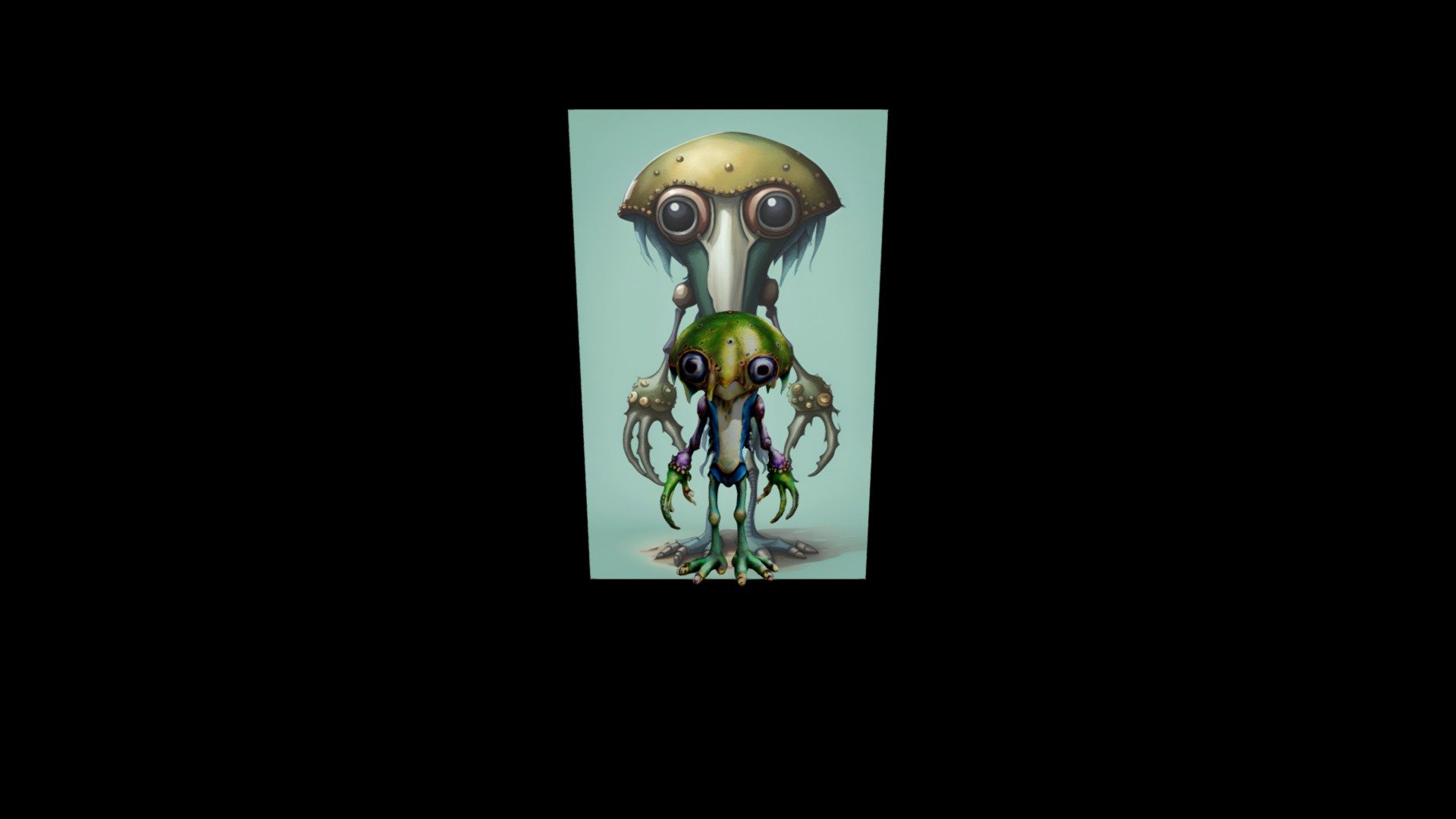 cartoon illustration of a strange looking creatu - Download Free 3D ...