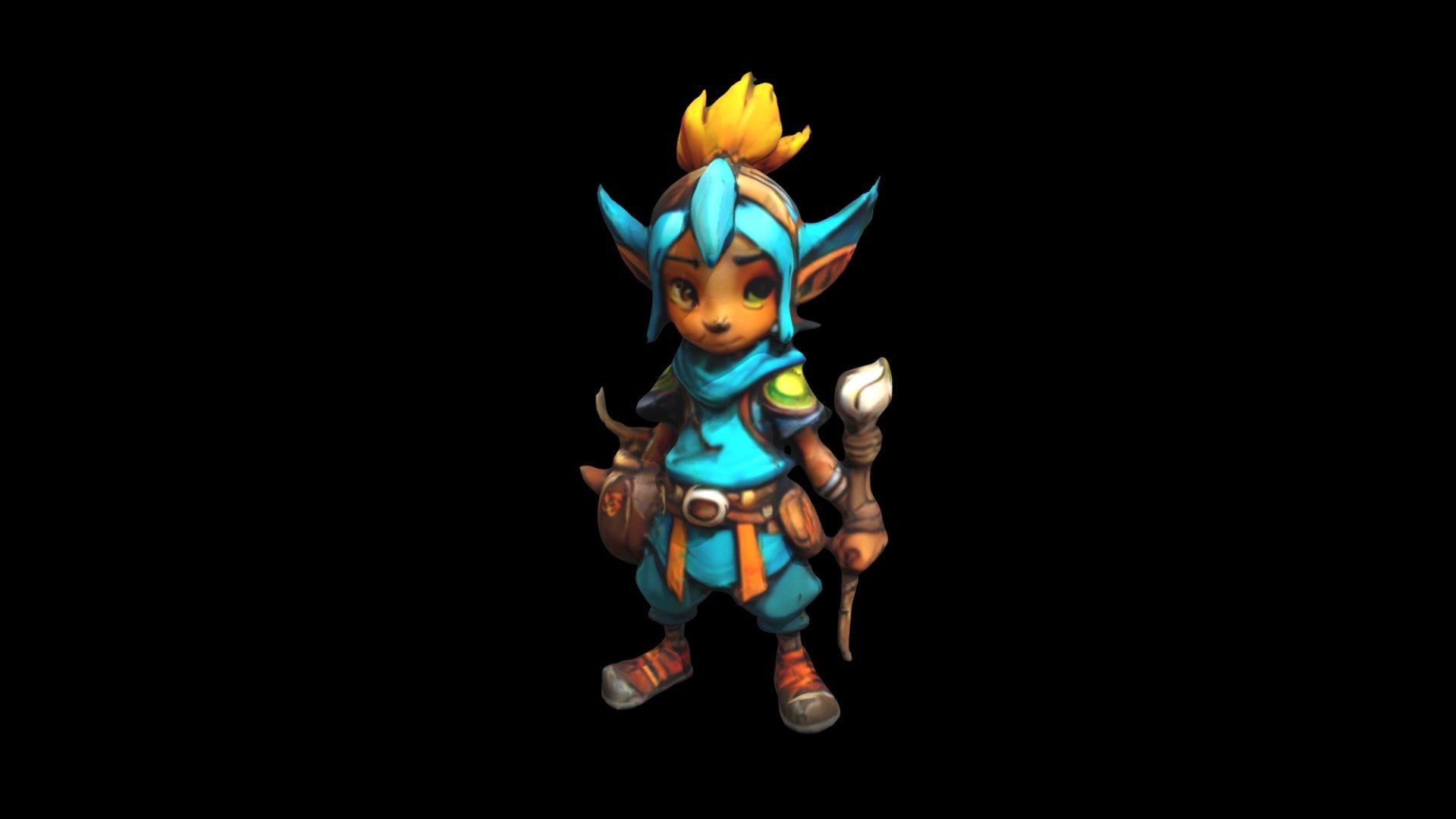 An Illustration of a Young Hero from the Fantasy - Download Free 3D ...