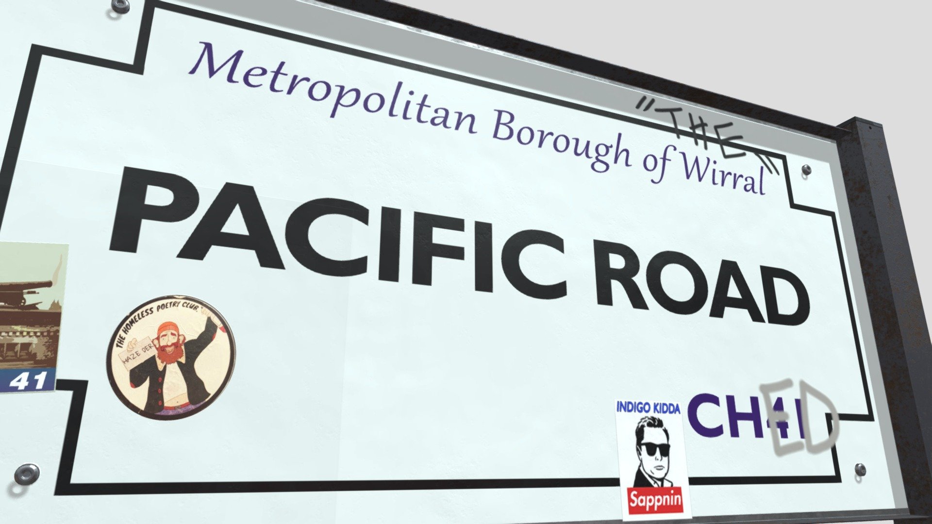 Pacific Road sign, Woodside - 3D model by CameronMunro [790df95 ...