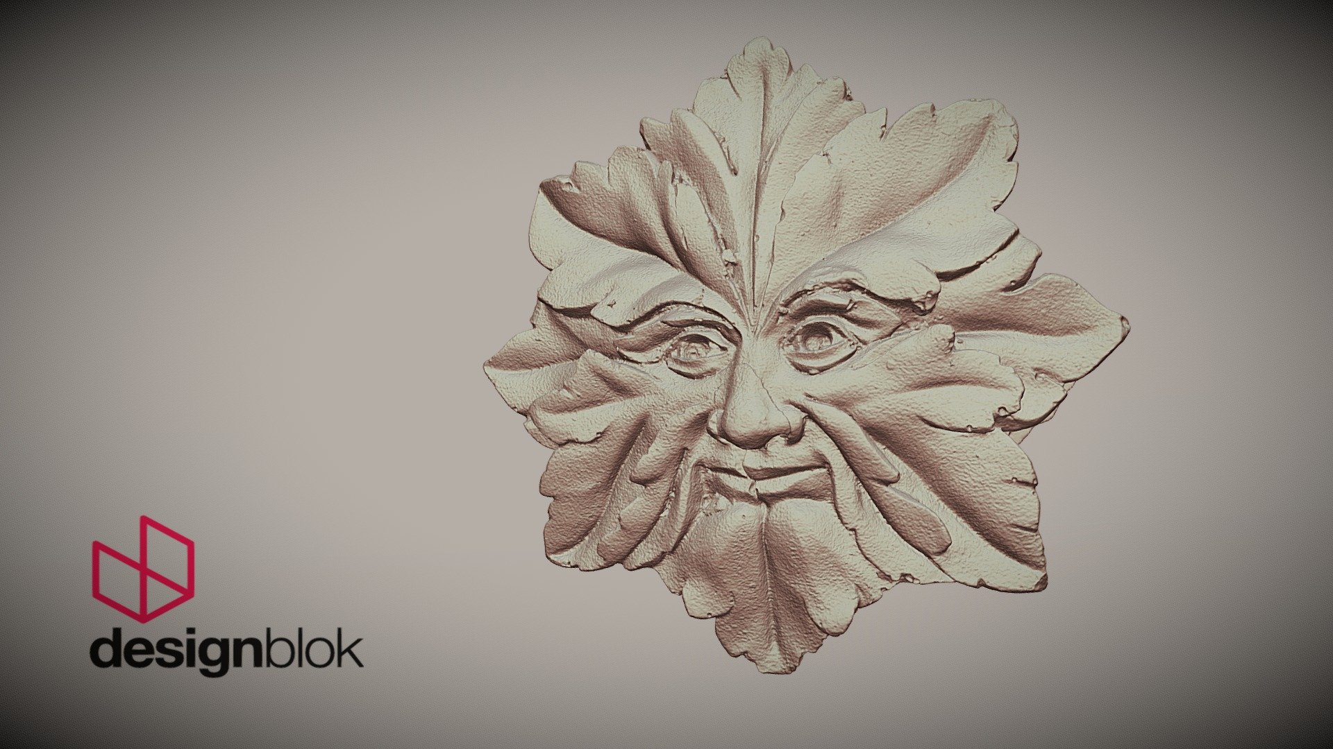 Green Man or Foliate Head ornament - 3D model by Designblok [790ee37 ...